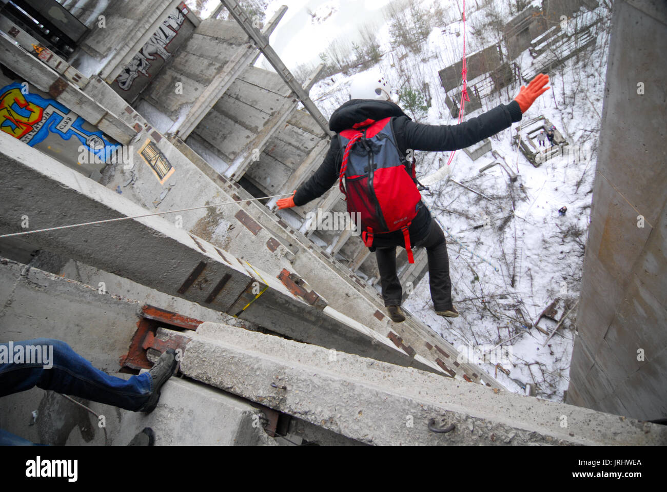 Rope jumping event theme blur background Stock Photo - Alamy