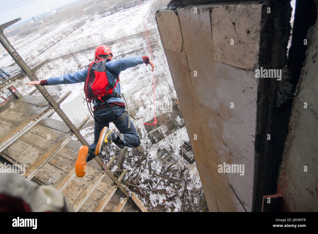 Rope jumping event theme blur background Stock Photo - Alamy