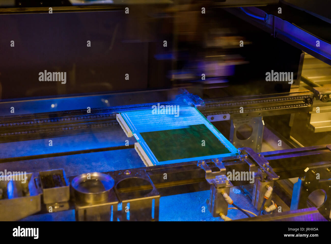 Production of electronic components at high-tech factory Stock Photo ...