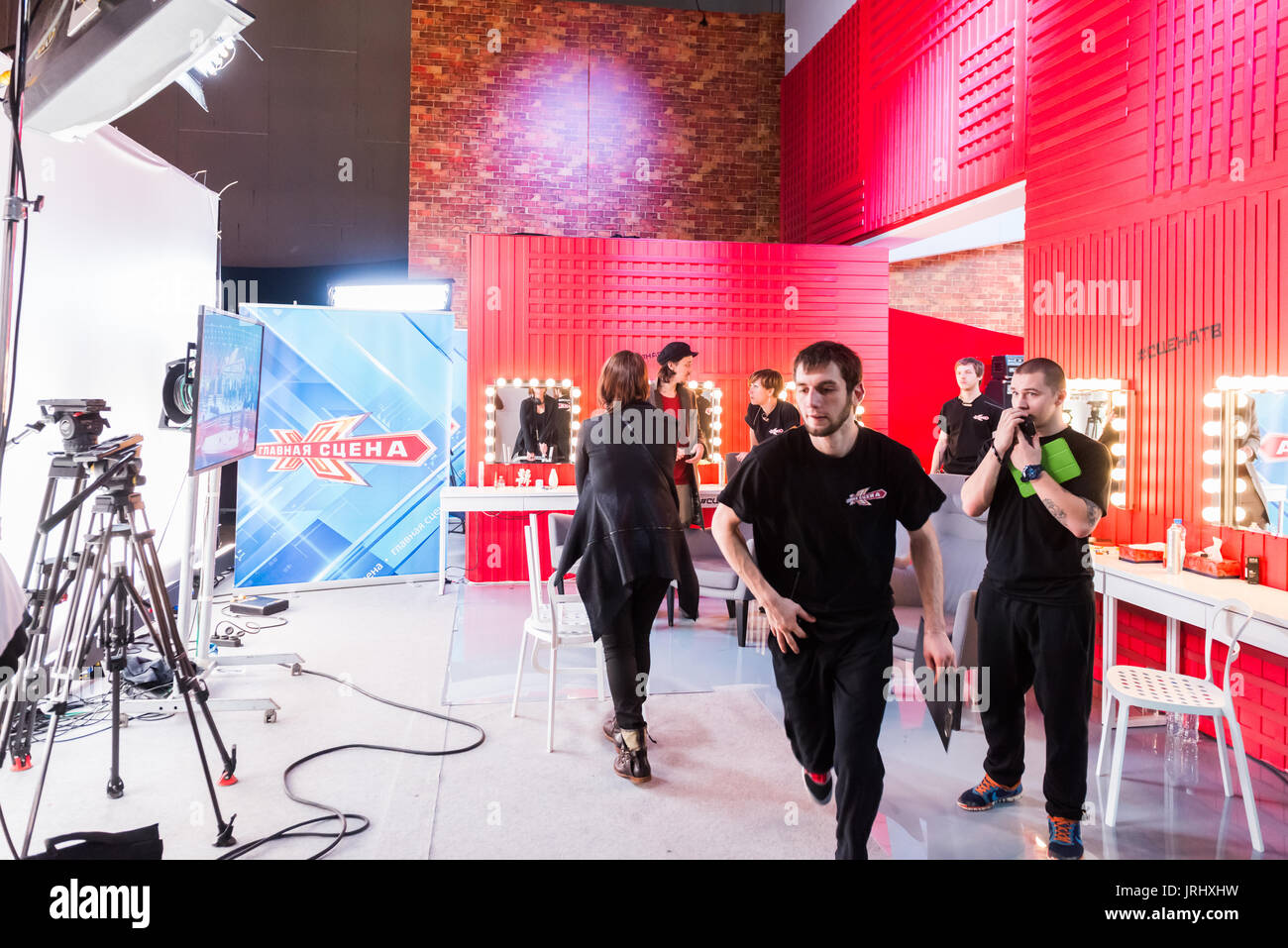 TV show filming backstage Stock Photo - Alamy