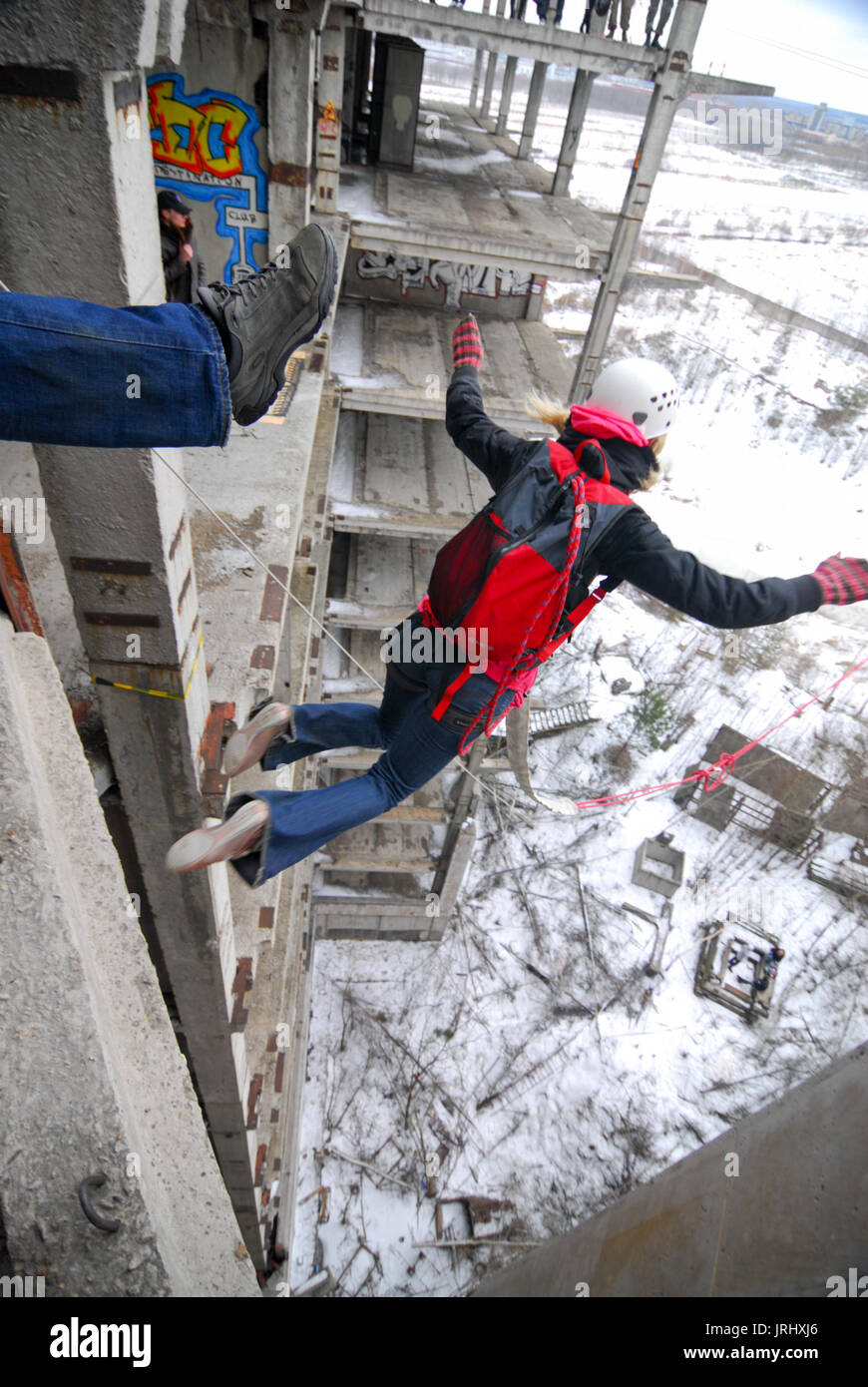Rope jumping event theme blur background Stock Photo - Alamy