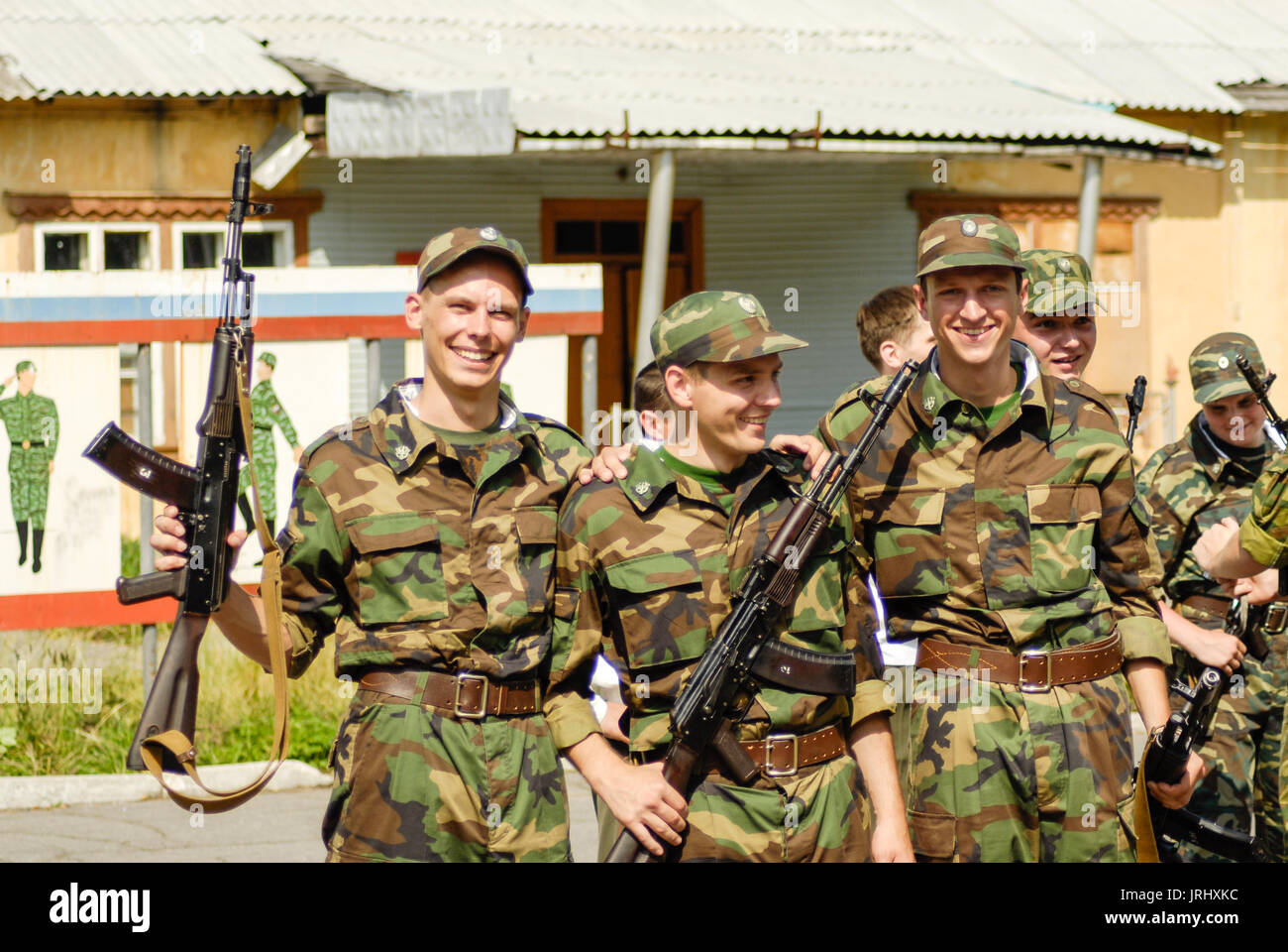 Russian army scene Stock Photo - Alamy