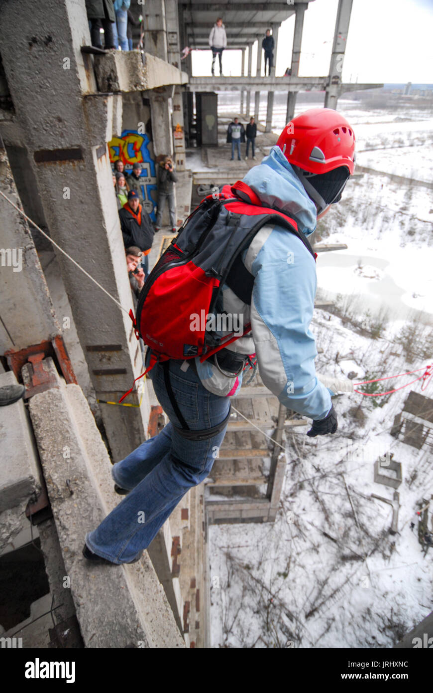 Rope jumping event theme blur background Stock Photo - Alamy