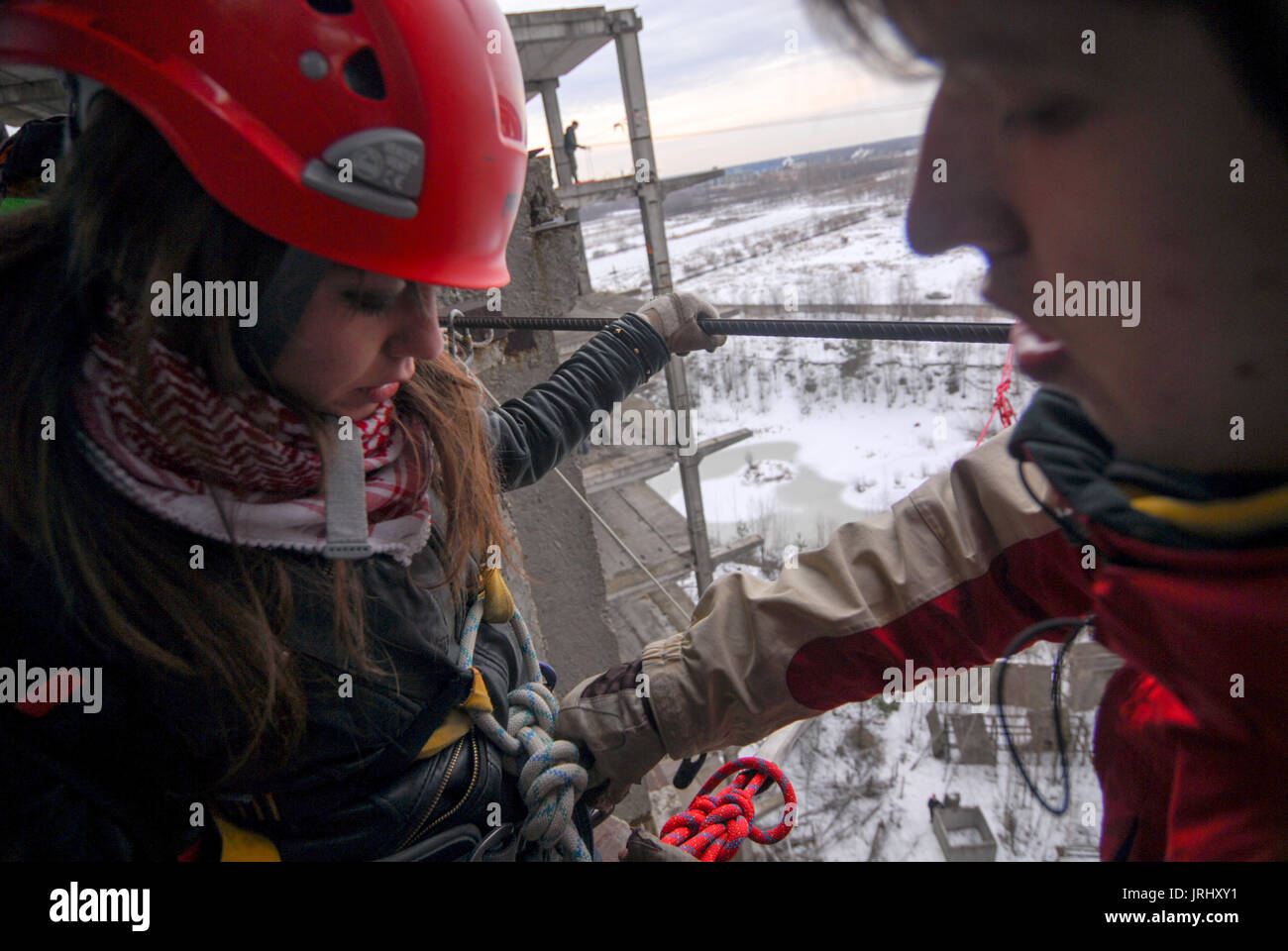 Rope jumping event theme blur background Stock Photo - Alamy