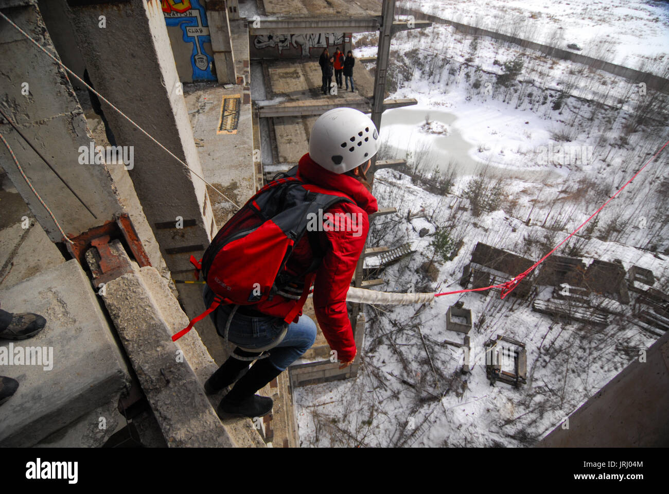 Rope jumping event theme blur background Stock Photo - Alamy