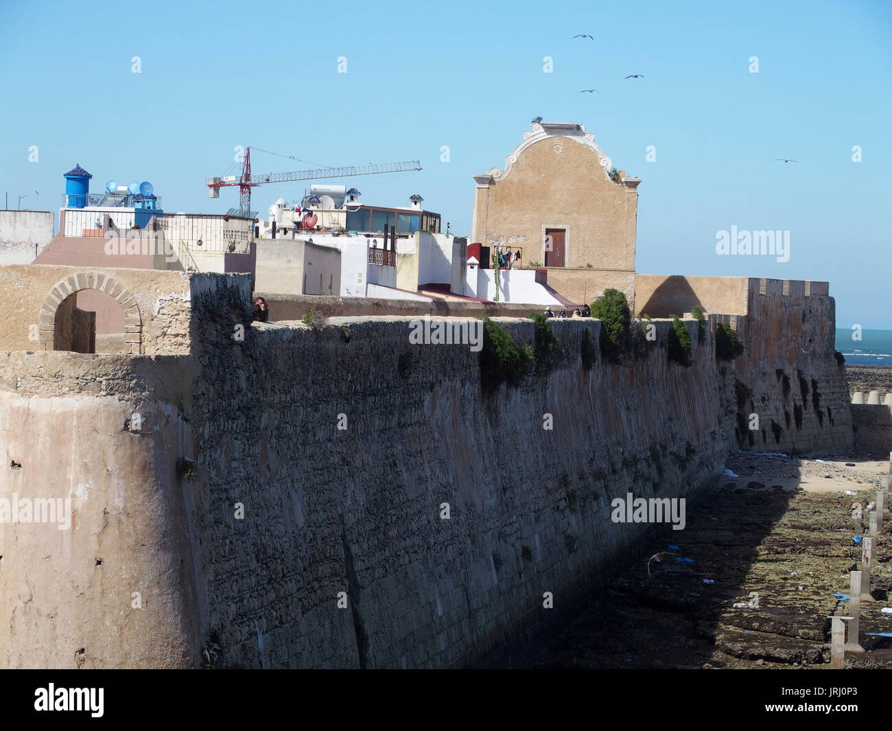 Fortress of MAZAGAN city landscape with arabic ancient fortification ...