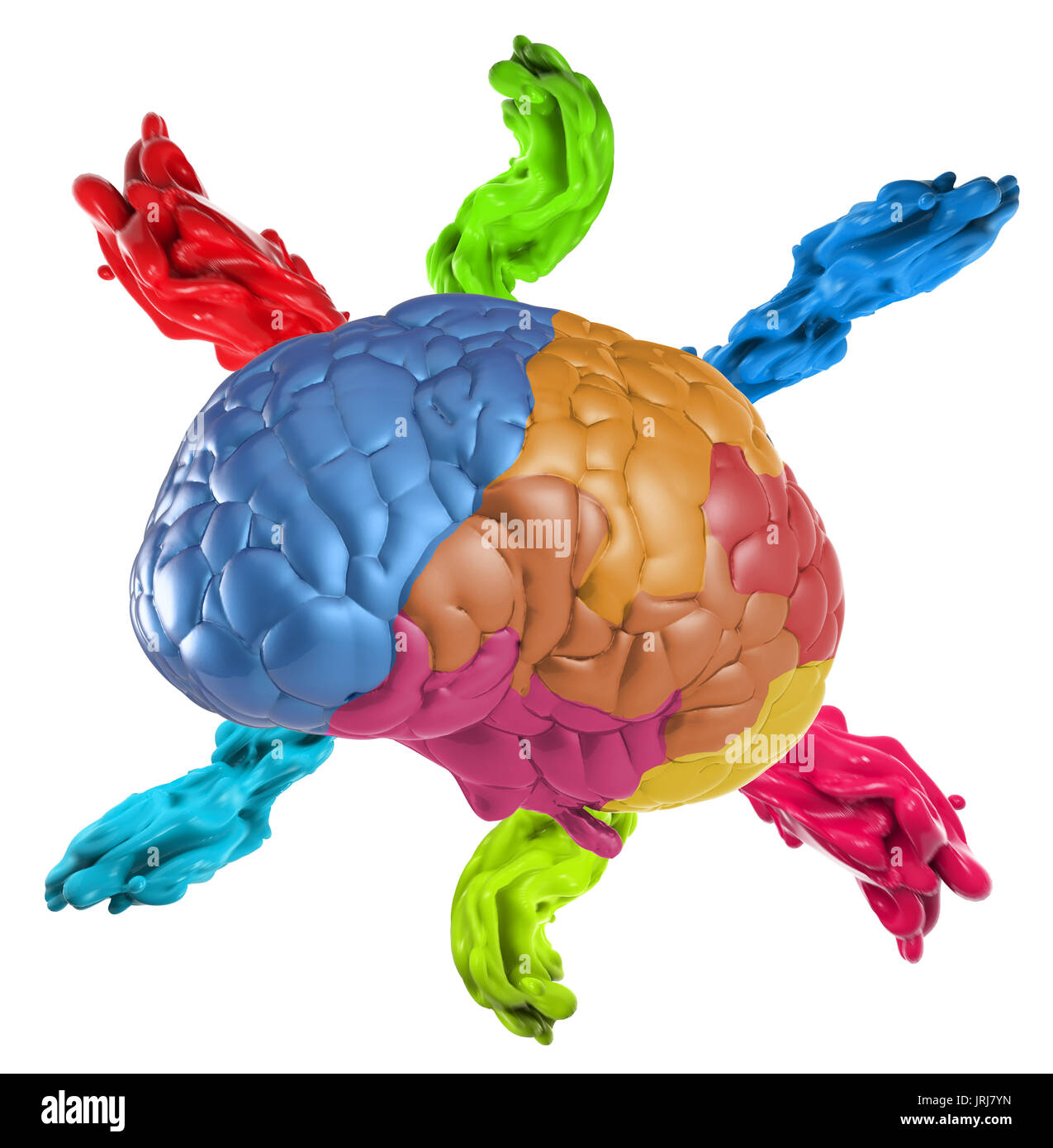 creativity concept with 3d rendering colorful brain Stock Photo - Alamy