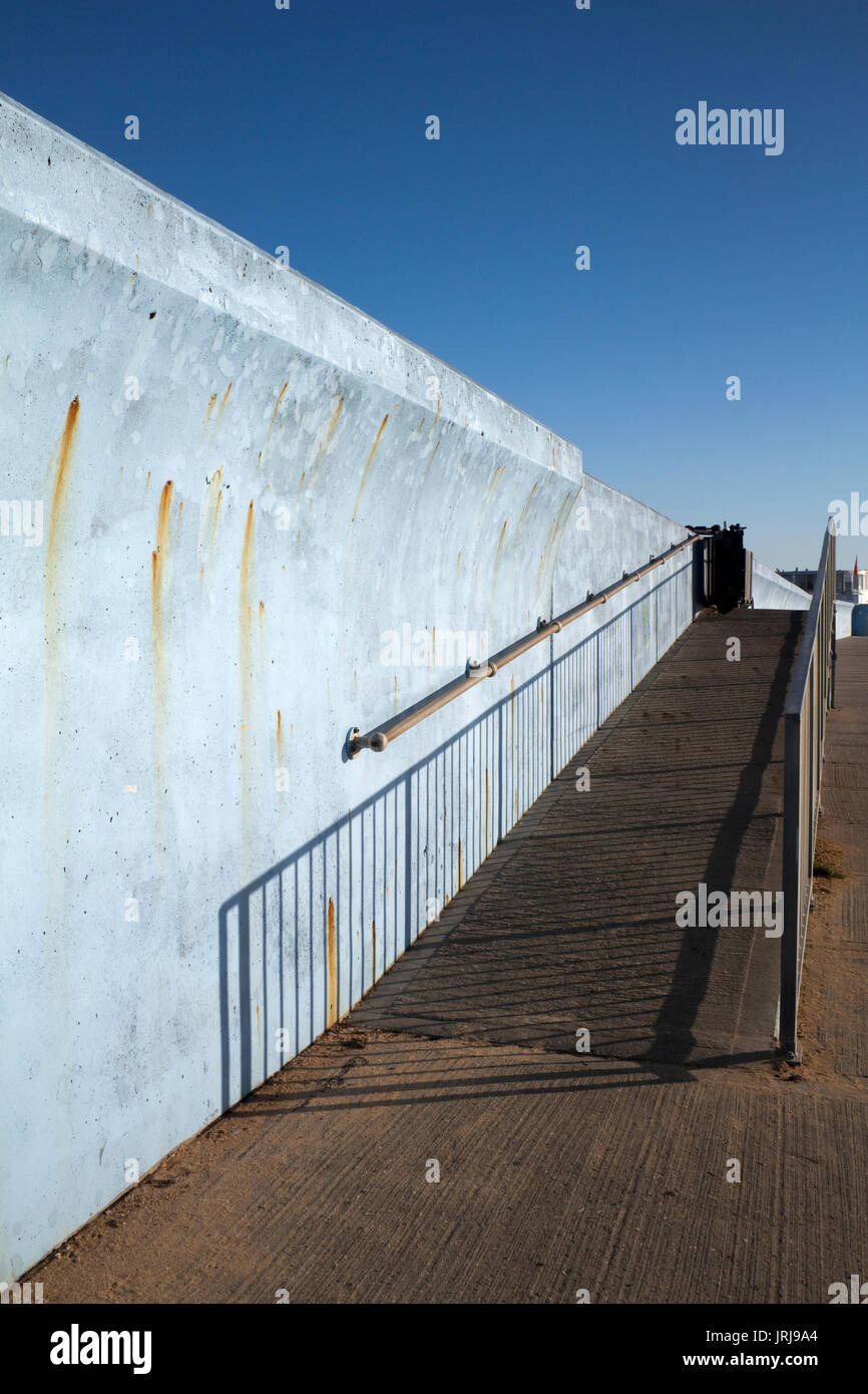 Ramp along the sea wall at Canvey Island, Essex, England Stock Photo ...