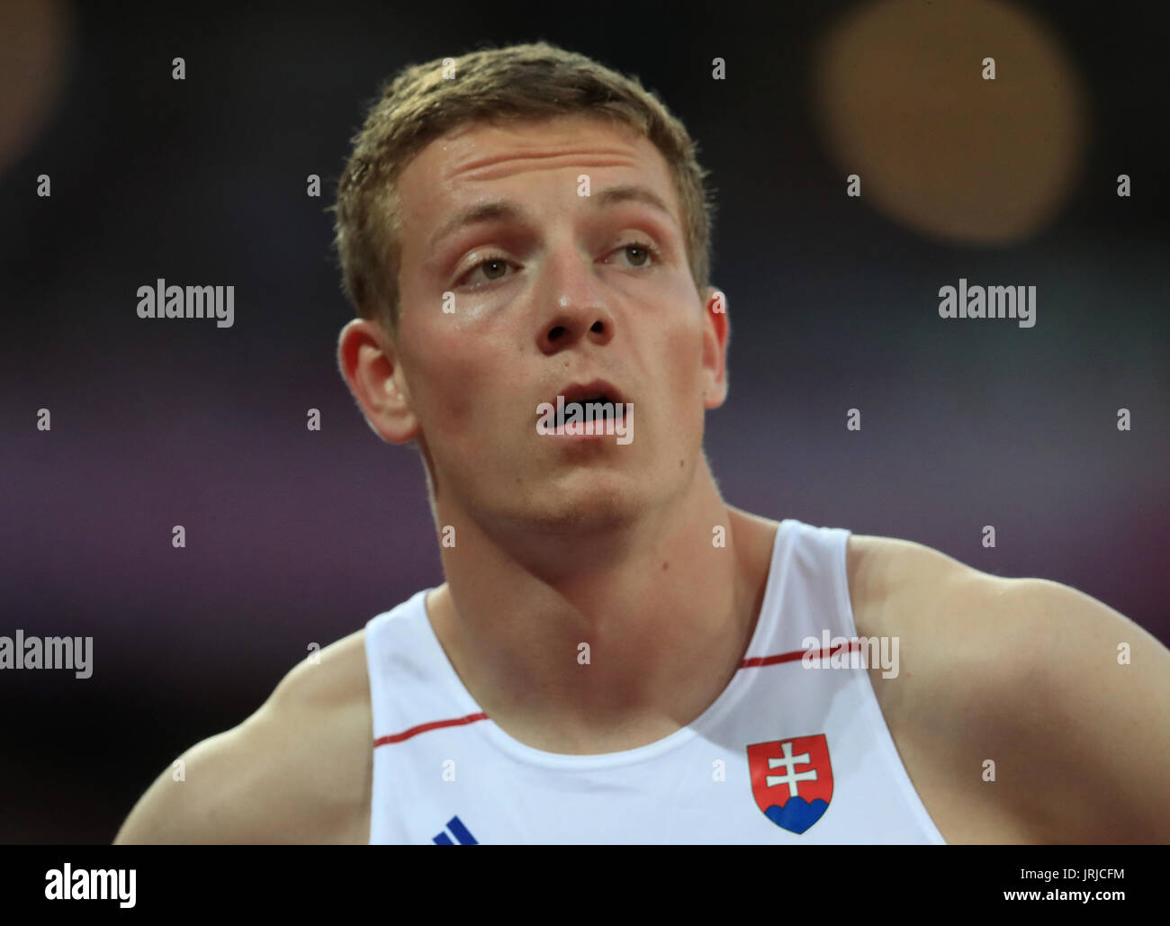Slovakia's Jan Volko before the 100m Men's heat two during day one of ...