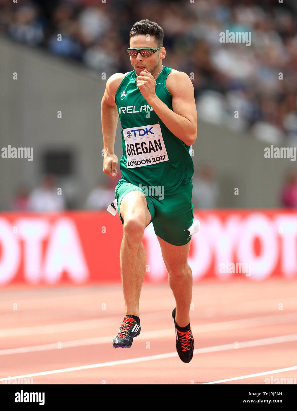 Ireland's Brian Gregan competes in the Men's 400 metres heat four ...