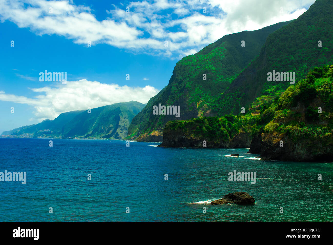 Beautiful scenery in Madeira. A volcanic island which has the most ...