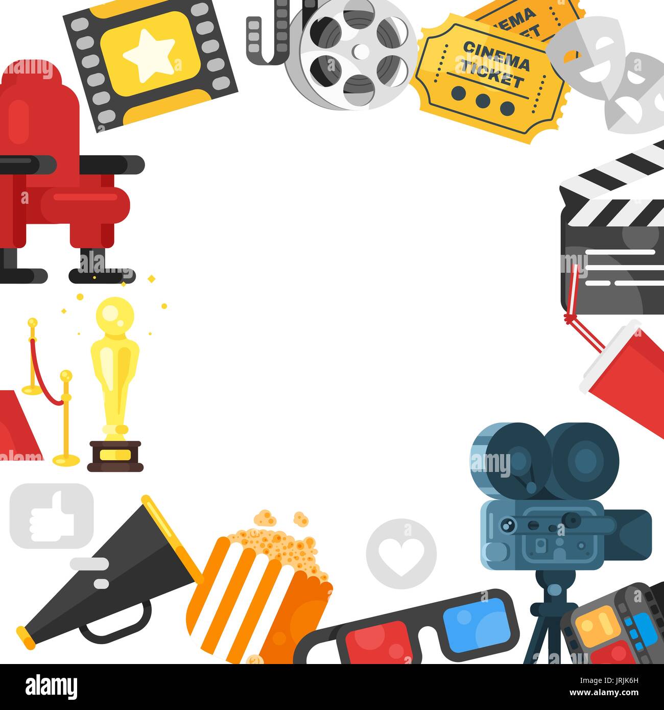 Set movie elements cinema objects hi-res stock photography and images ...