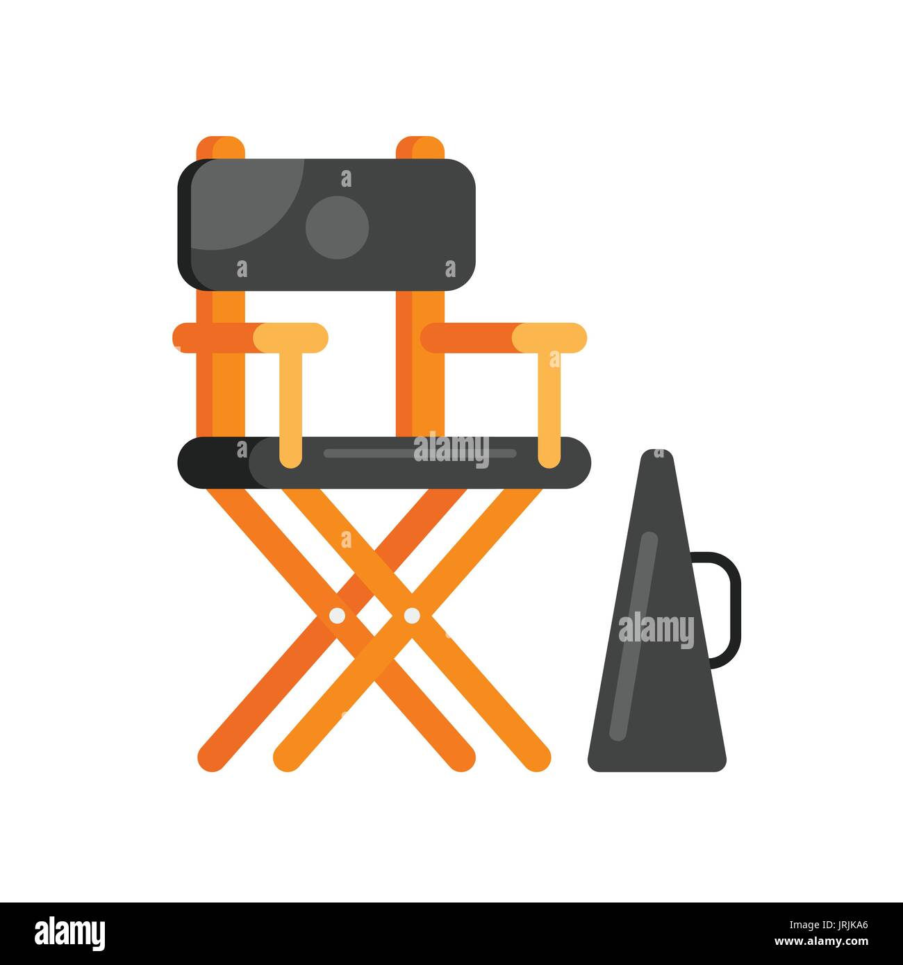 Vector flat style movie directors chair. Icon for web. Isolated on ...