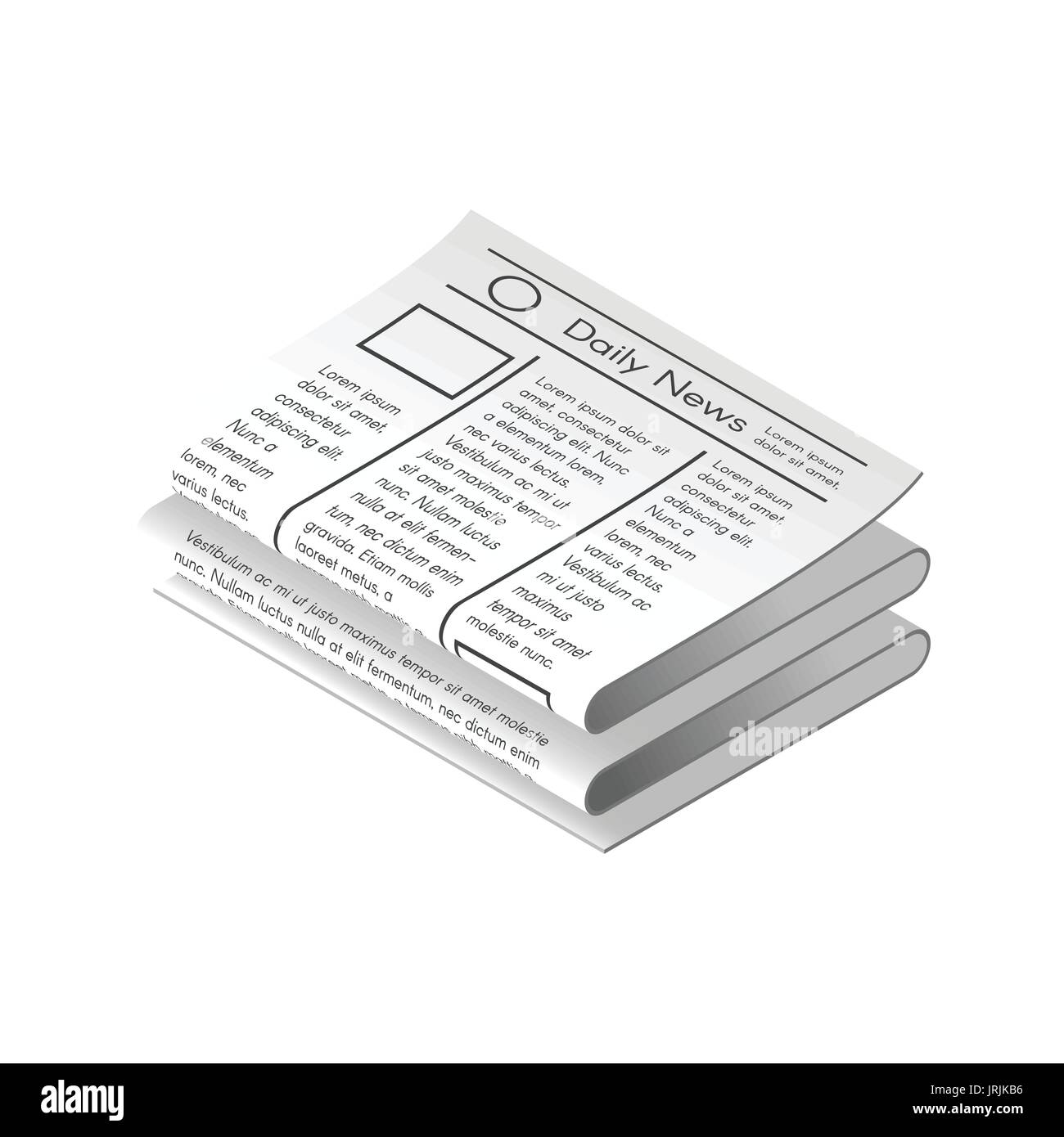 Newspaper media icon outline Cut Out Stock Images & Pictures - Alamy