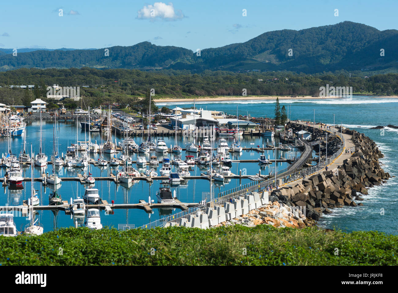 Coffs Harbour Marina seen from Mutton Bird Island, Coffs Harbour, NSW ...