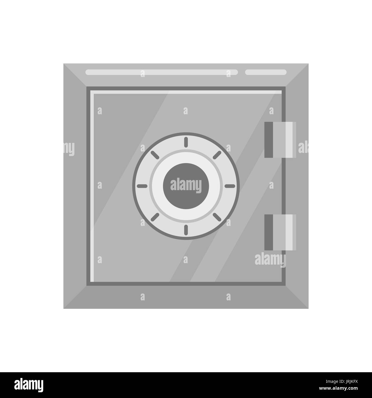 Vector flat style illustration of safe. Isolated on white background ...