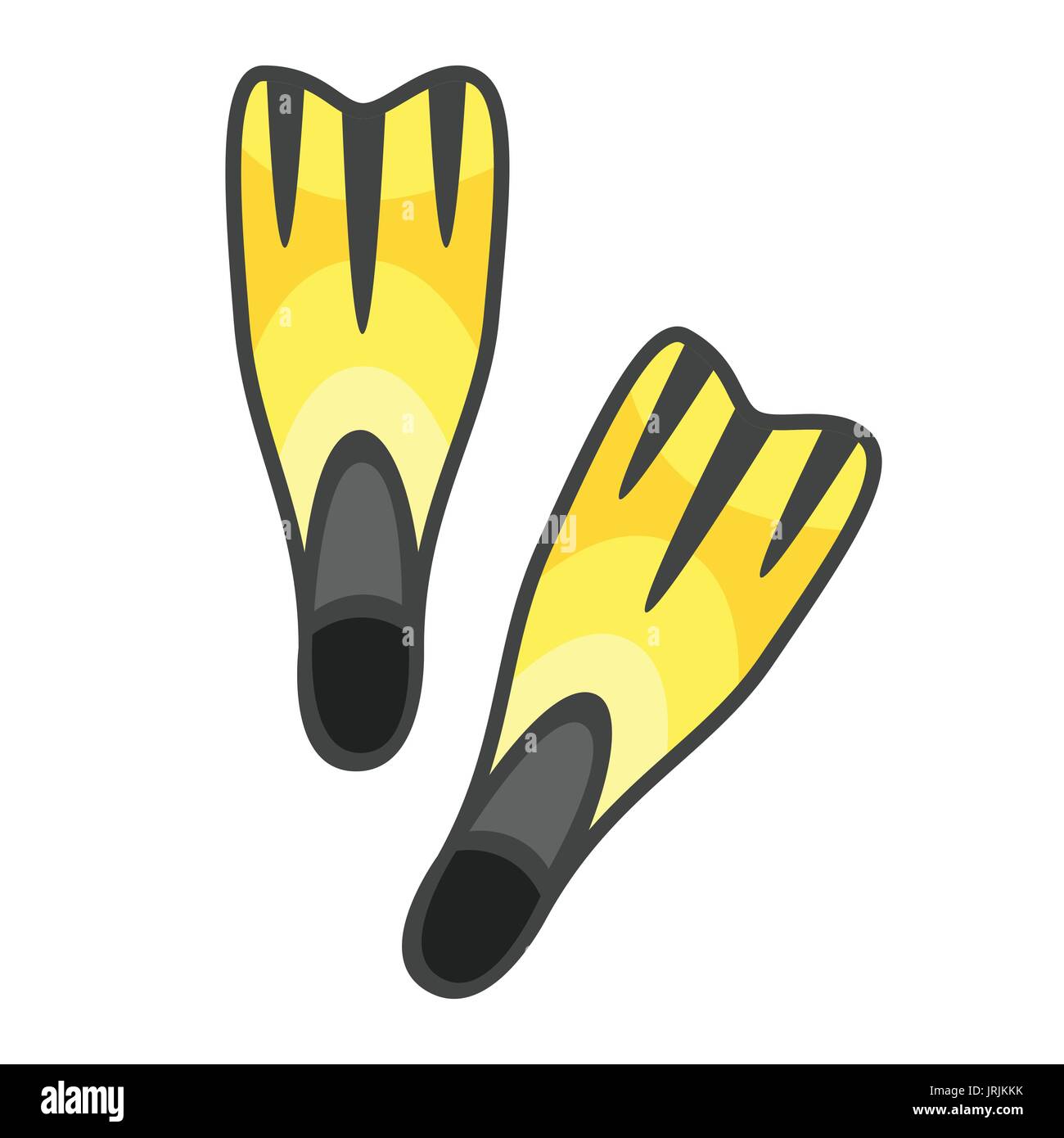 Vector cartoon style illustration of flippers. Icon for web. Isolated ...