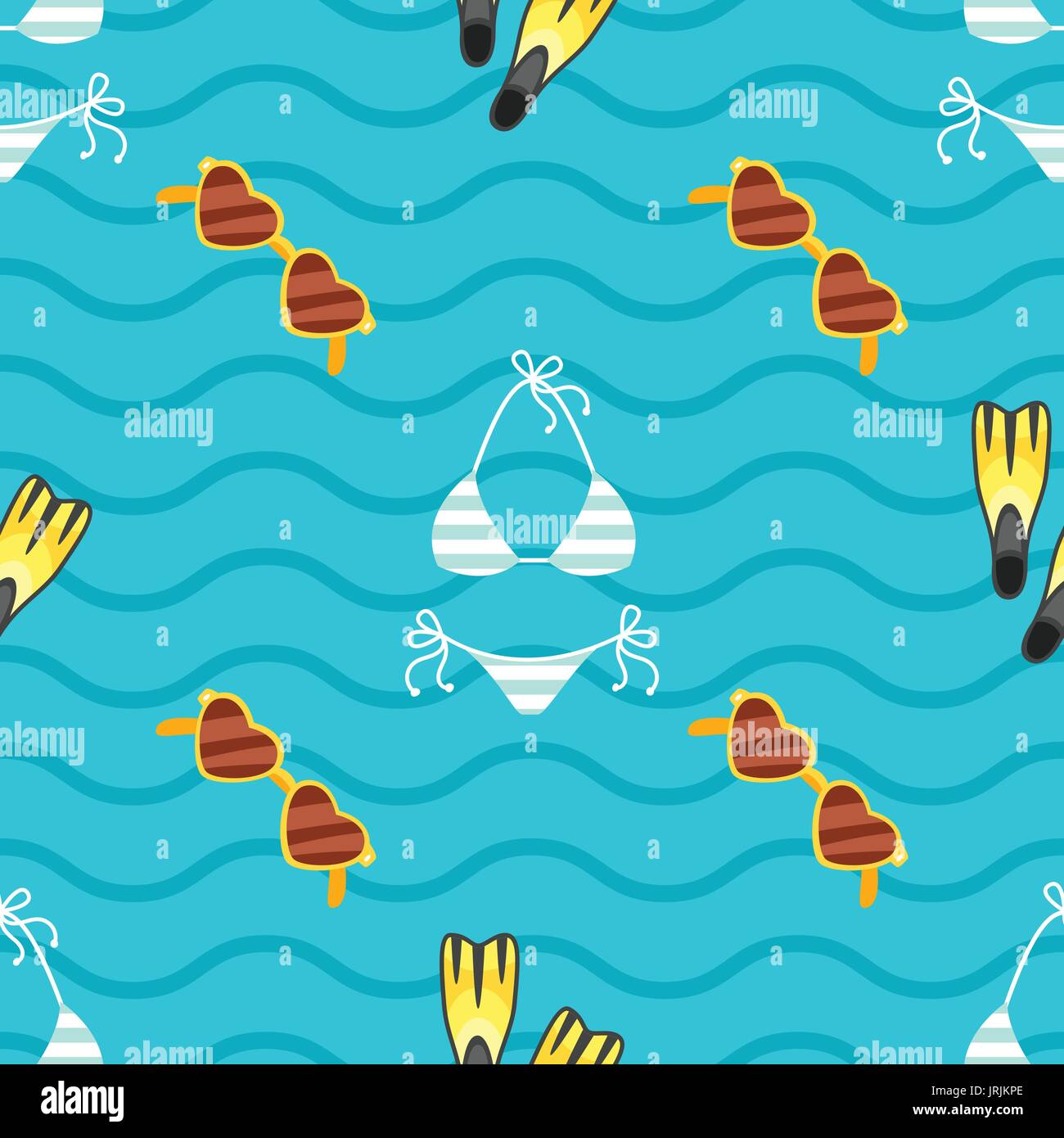 Vector cartoon style seamless summer colorful pattern Stock Vector ...
