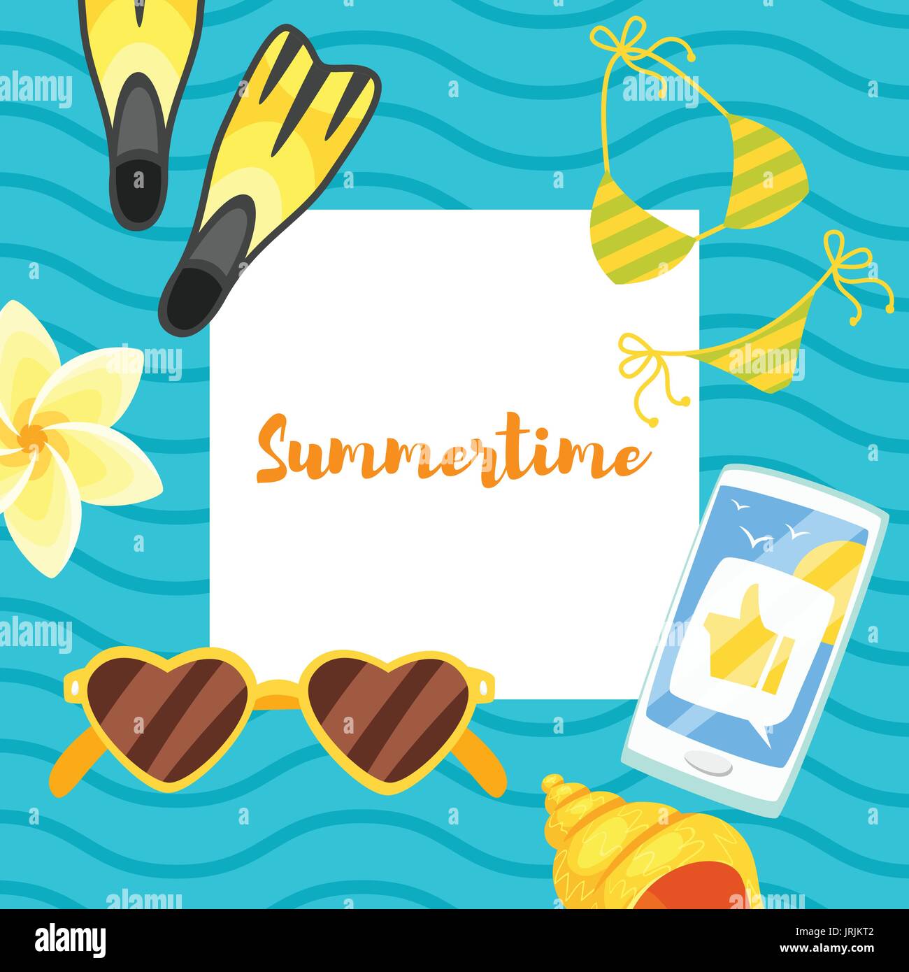 Vector cartoon style web banner template design white square for text ...