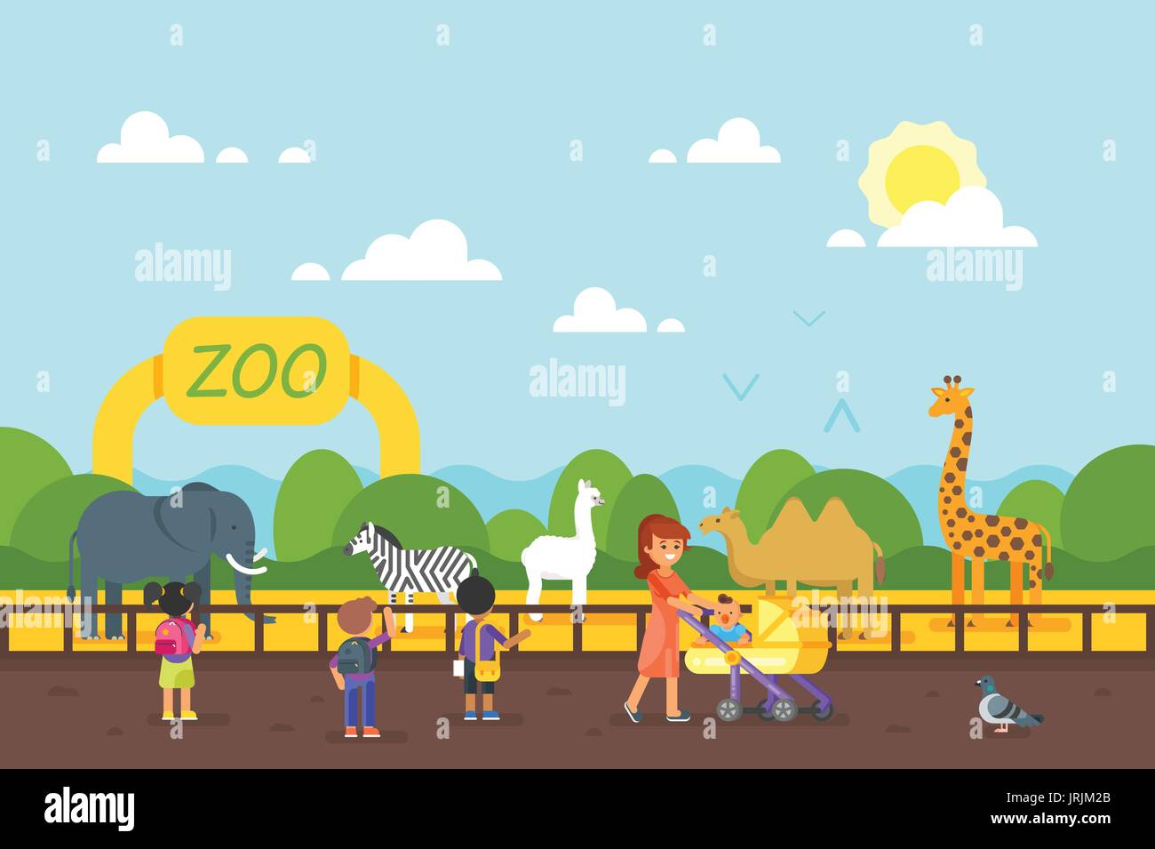 Tourist Visiting A Zoo In 2030 Illustration Environmental Art Society