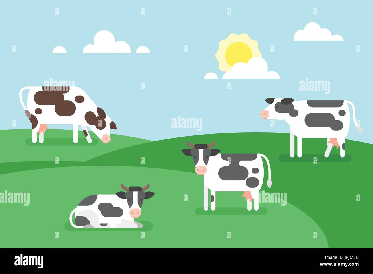 Heifer herd Stock Vector Images - Alamy