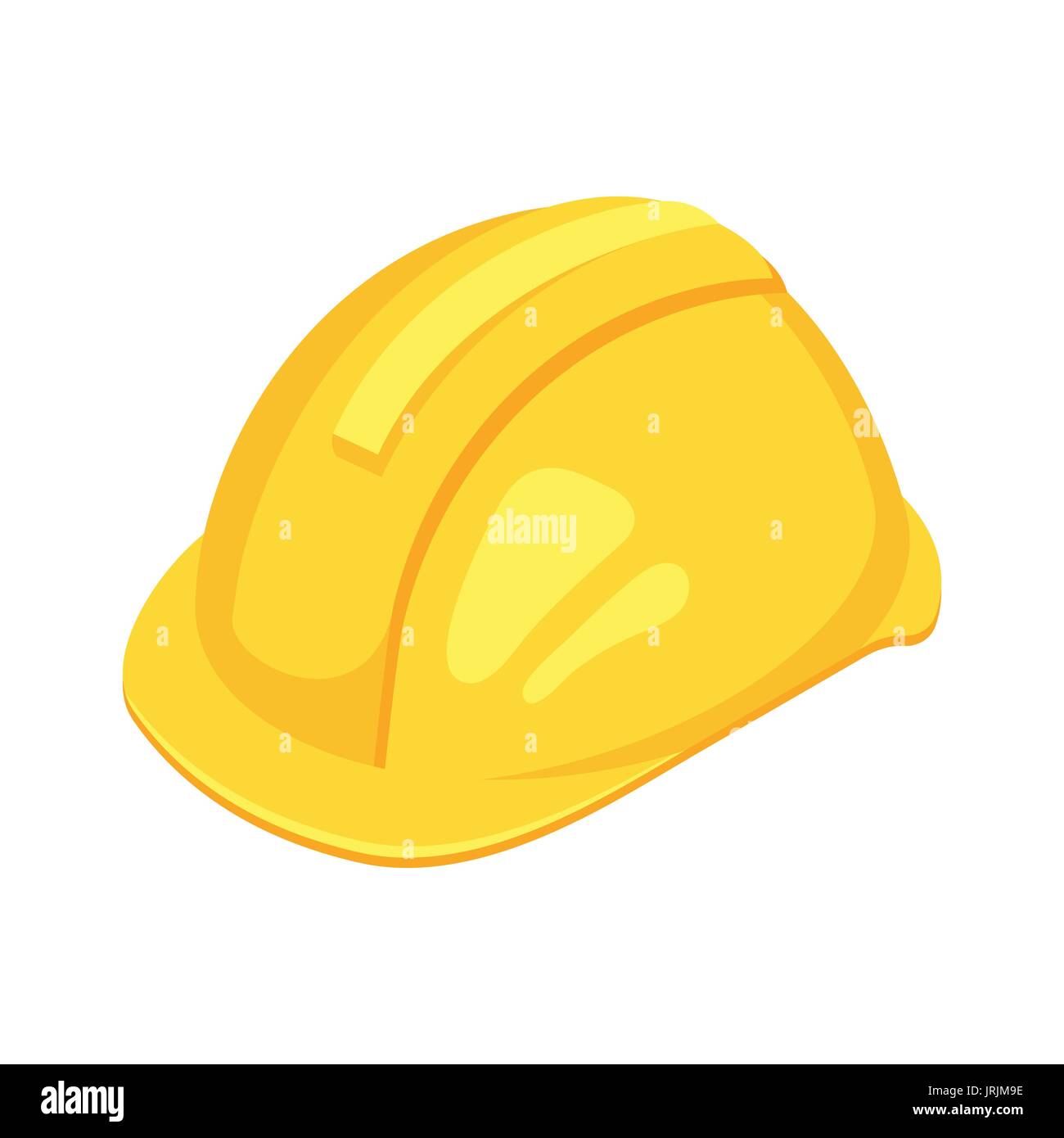 Vector isometric yellow worker hat. Isolated on white background Stock ...