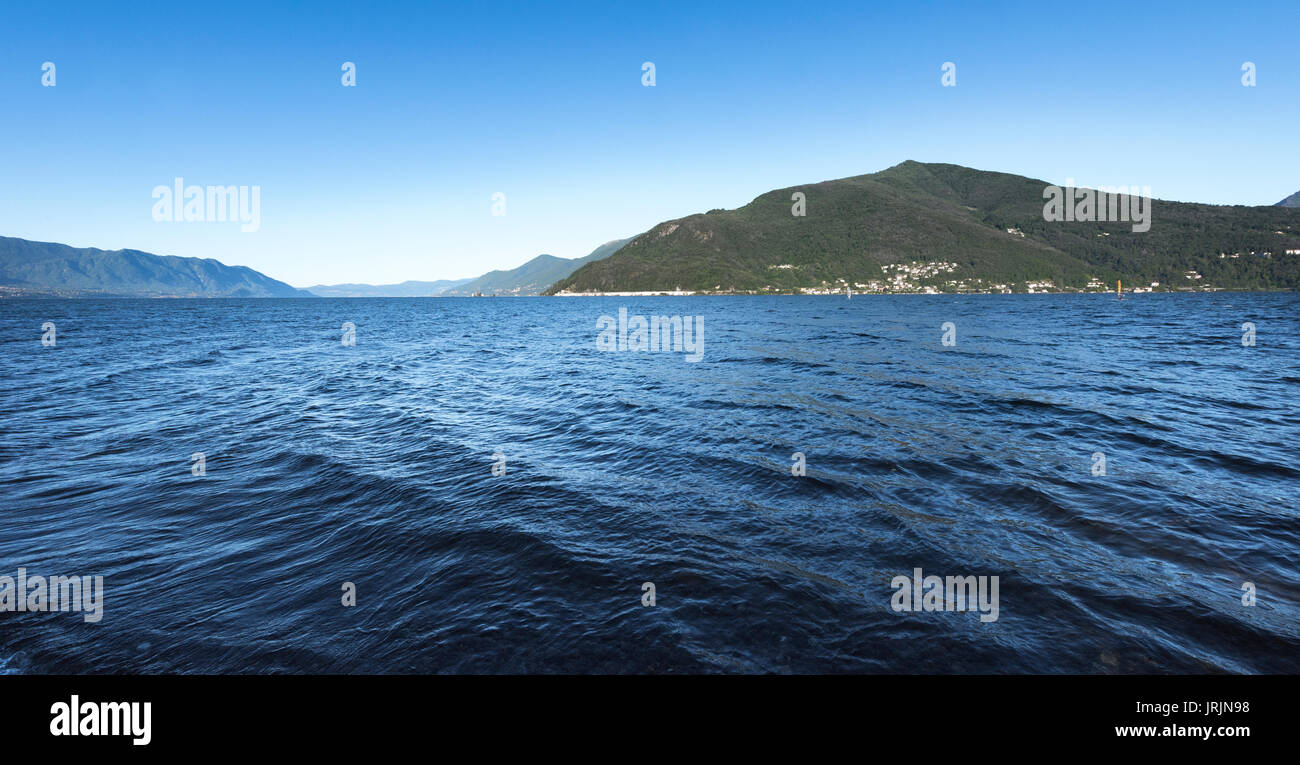 View from Maccagno to the southern part of Lake Maggiore - Maccagno ...