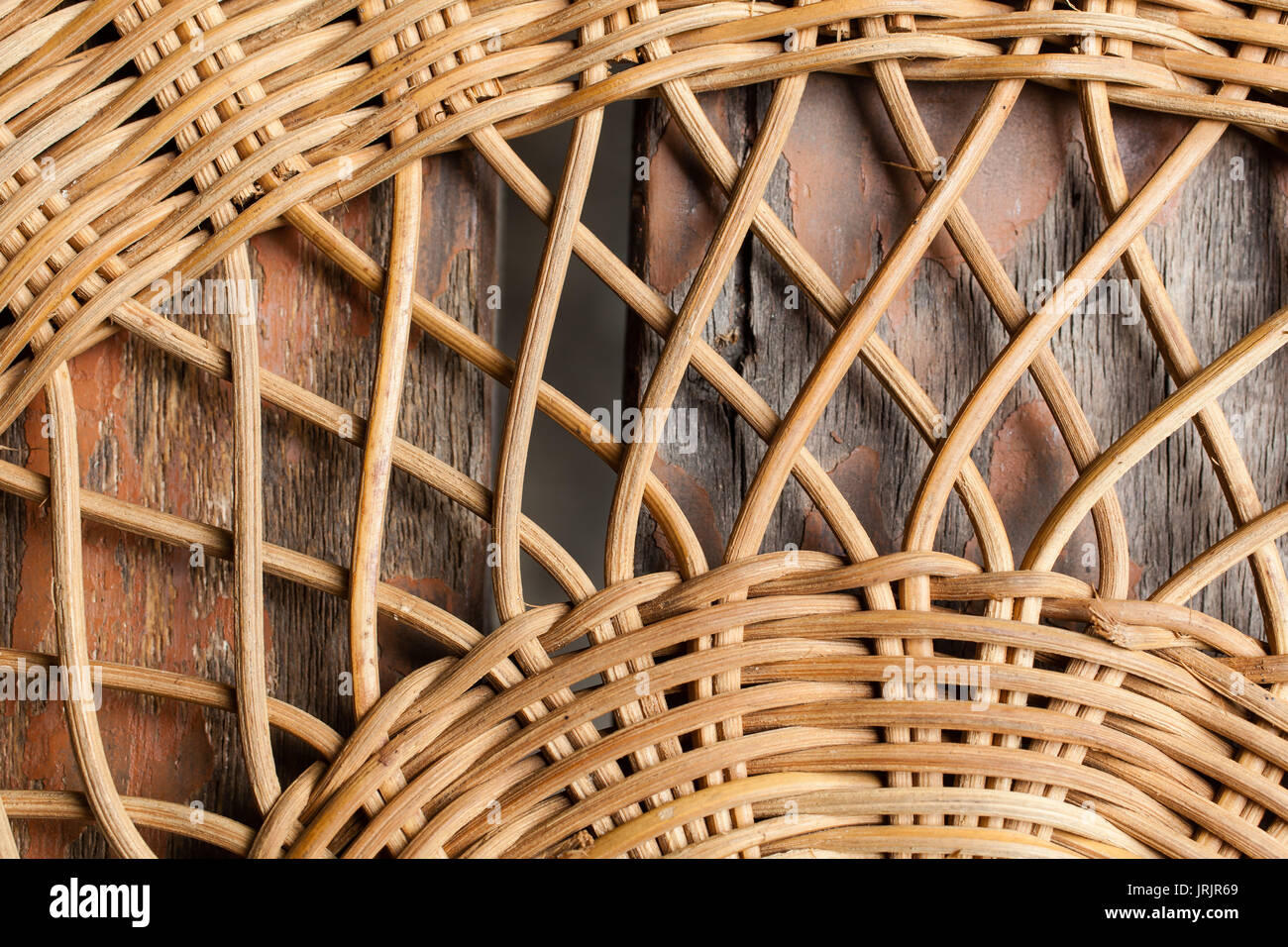 wicker made from rattan is vintage folk art Stock Photo - Alamy