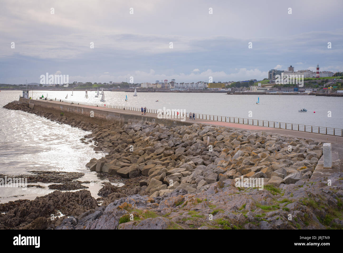 Mount Batten Breakwater Stock Photo - Alamy