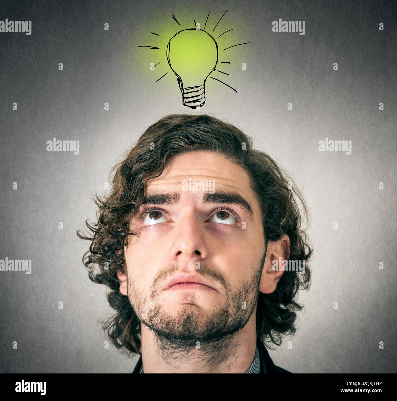 Handsome man has an idea Stock Photo - Alamy