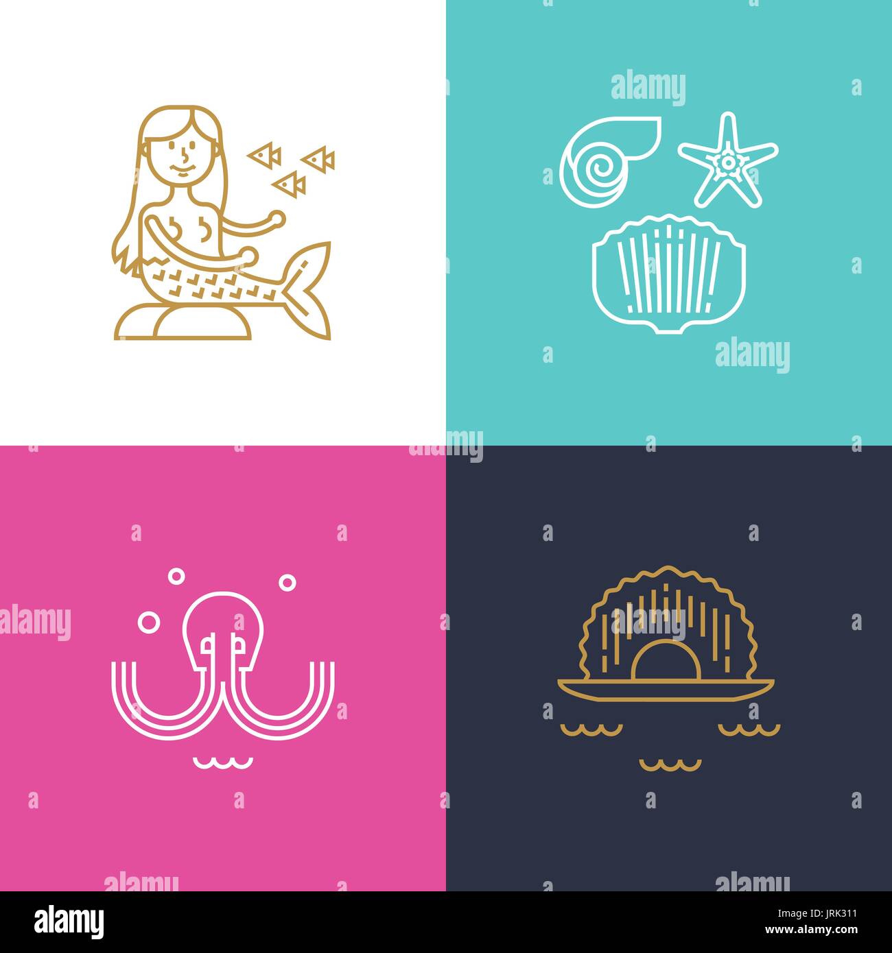 Sea icons hi-res stock photography and images - Alamy