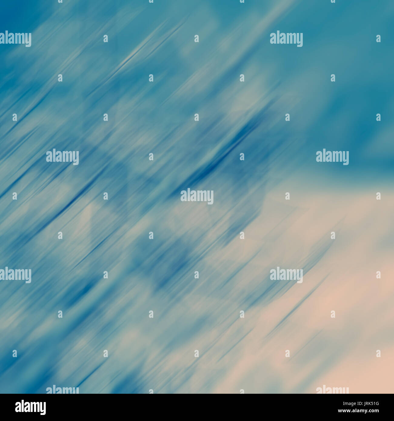 Abstract composition of spots and lines in blue tonality, blurred ...