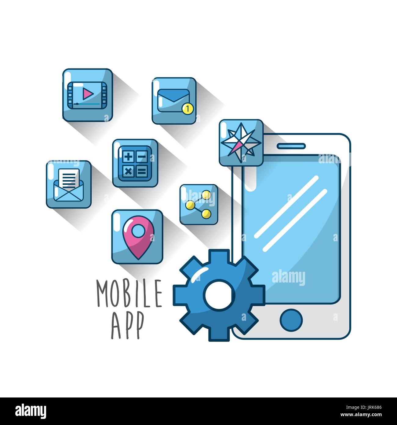 technology smartphone apps connection server Stock Vector Image & Art ...