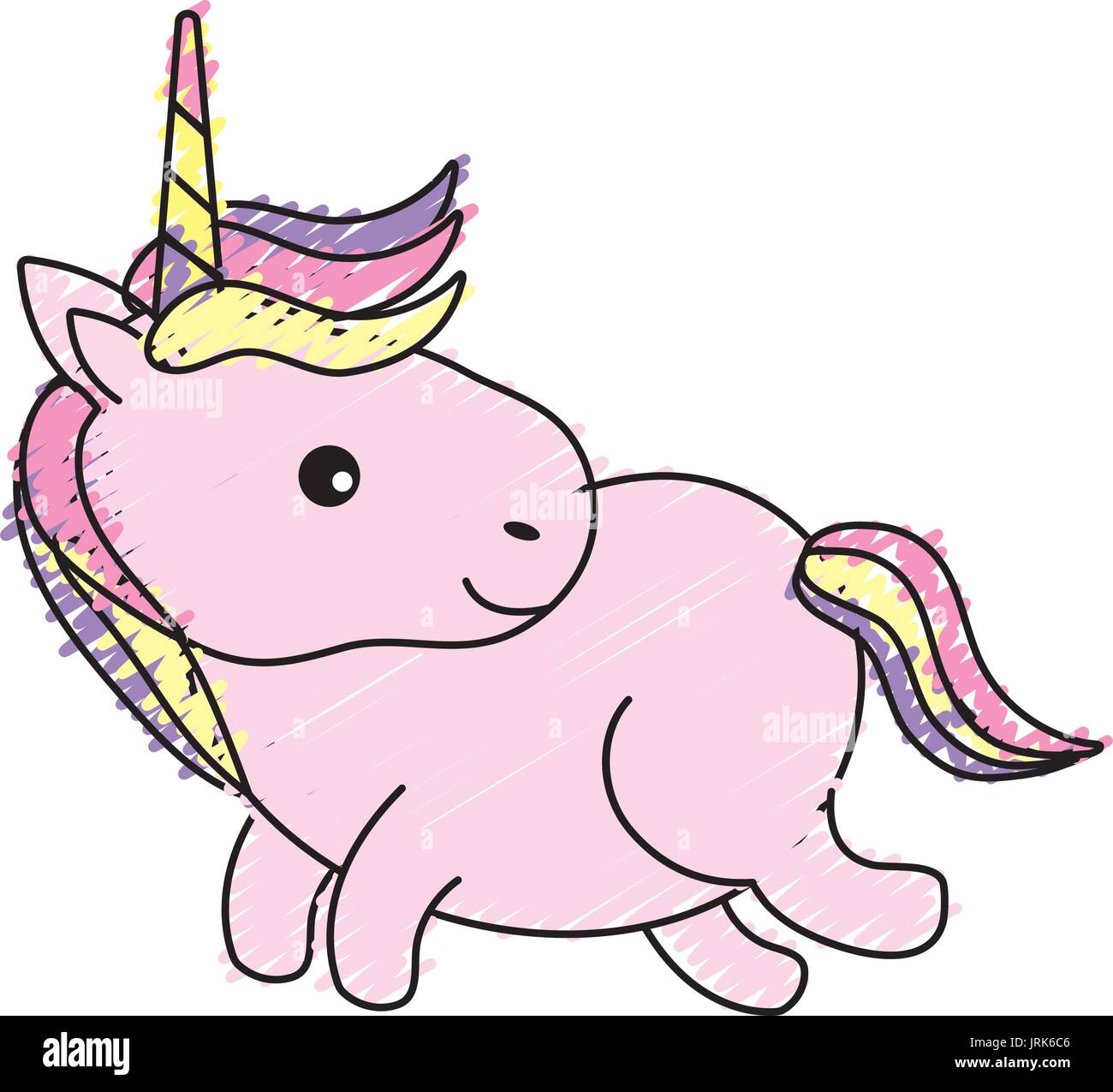 nice unicorn with horn and hairstyle design Stock Vector Image & Art ...