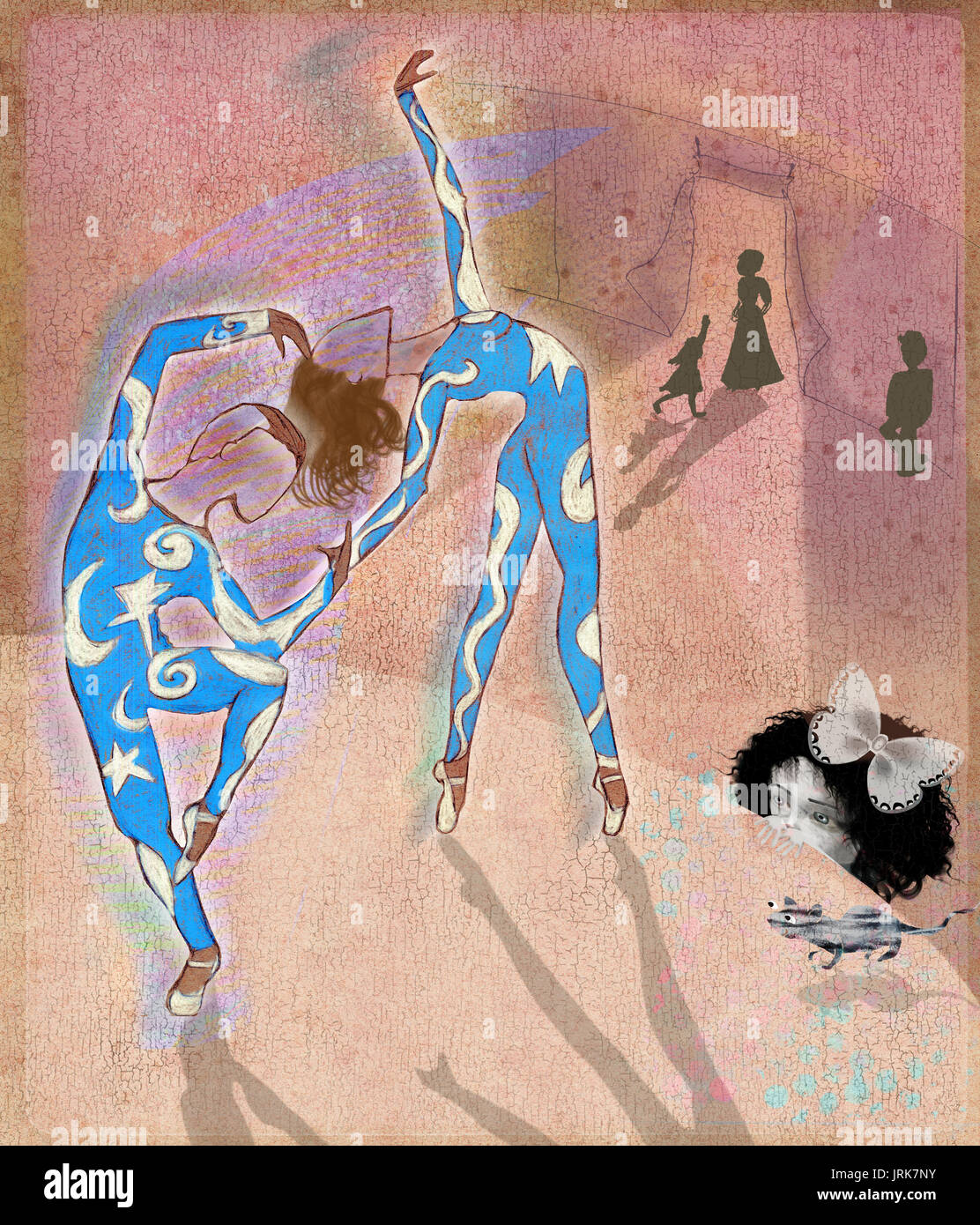 The Acrobats in 'Parade' by Erik Satie, 1917 Stock Photo - Alamy