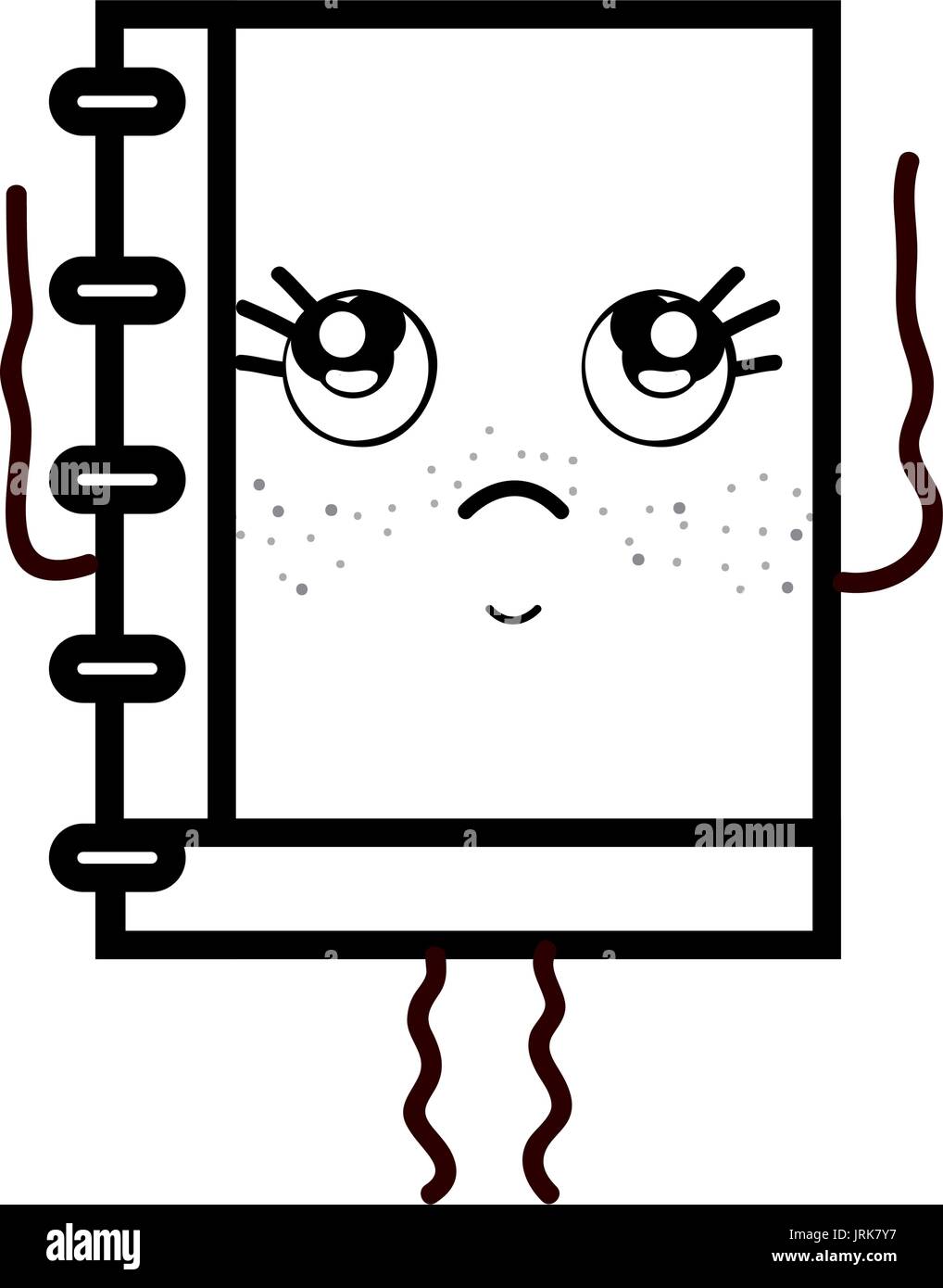 kawaii cute thinking notebook tool Stock Vector Image & Art - Alamy