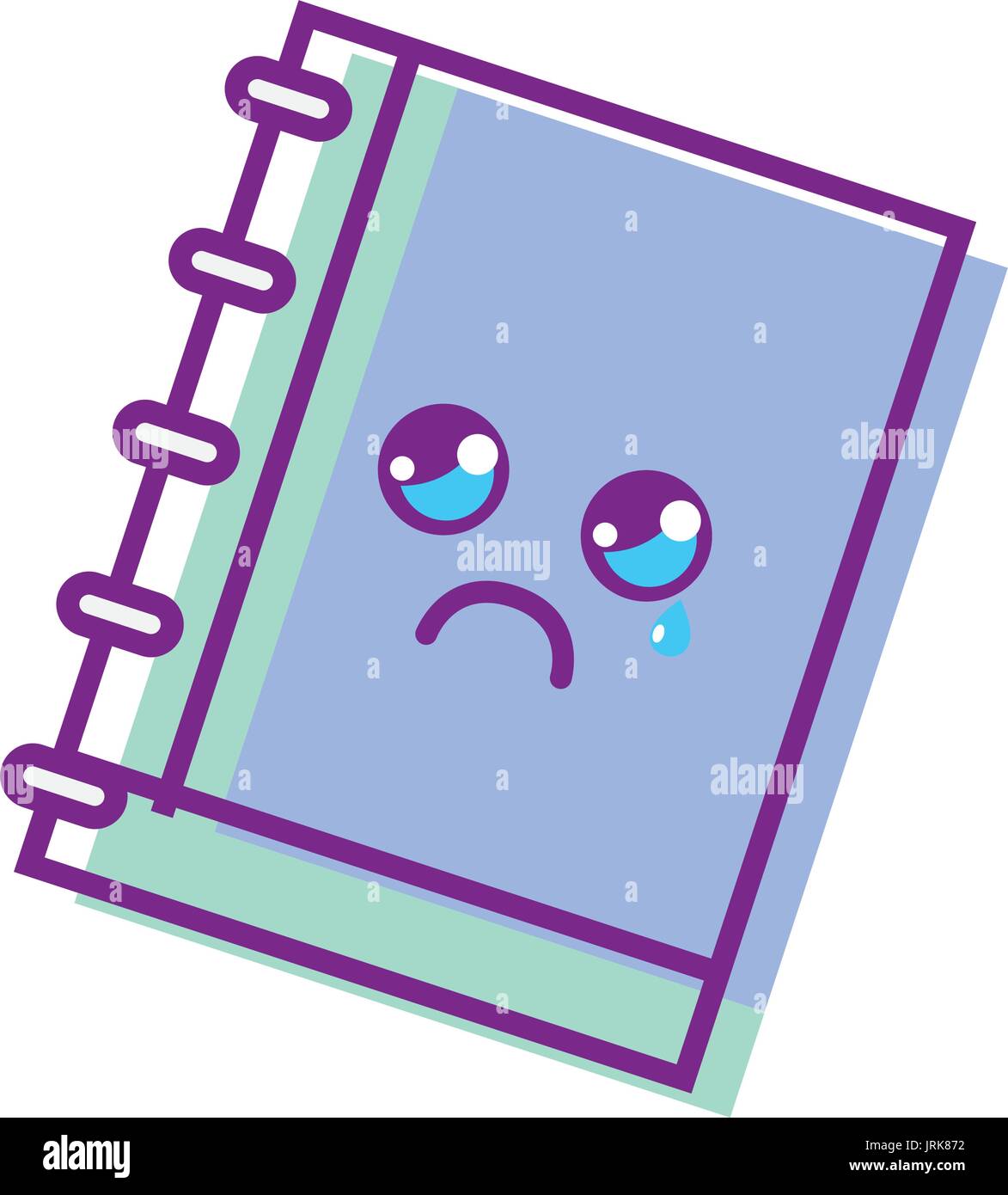 kawaii cute crying notebook tool Stock Vector Image & Art - Alamy