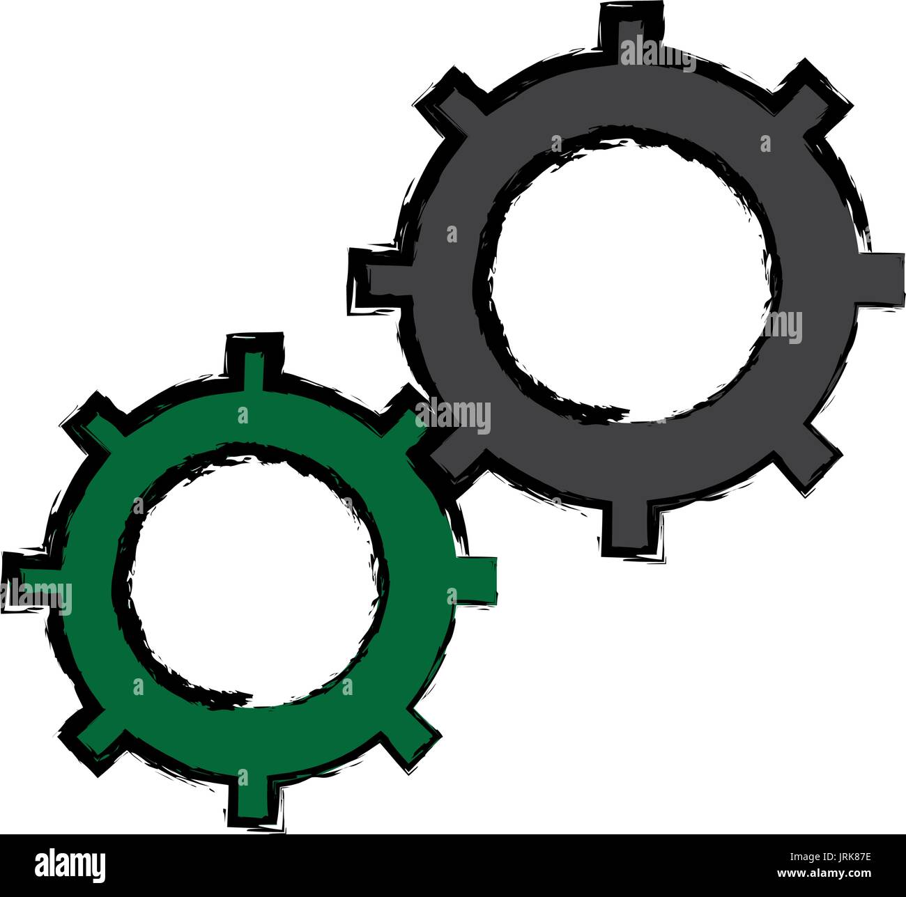 gears symbol concept of motion and mechanics connection and operation ...