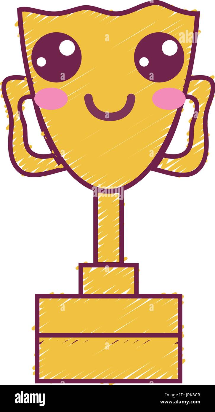 kawaii cute happy prize cup Stock Vector Image & Art - Alamy