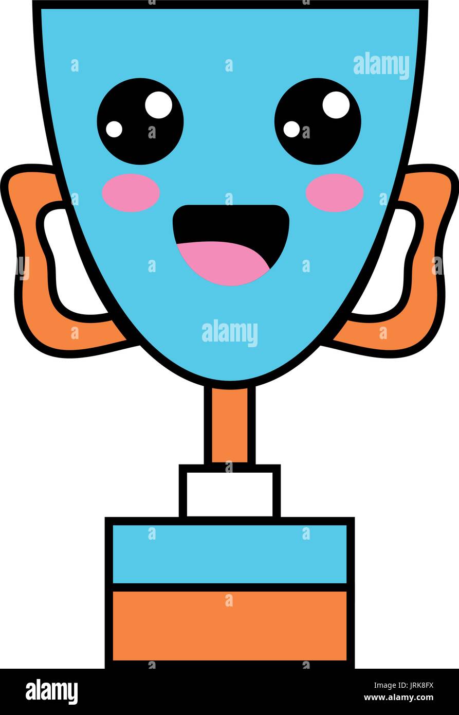 kawaii cute happy prize cup Stock Vector Image & Art - Alamy