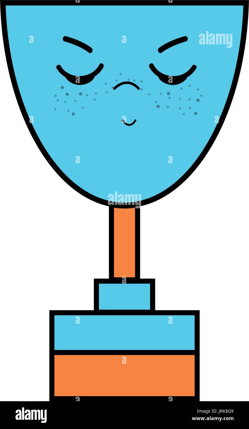 kawaii cute angry prize cup Stock Vector Image & Art - Alamy