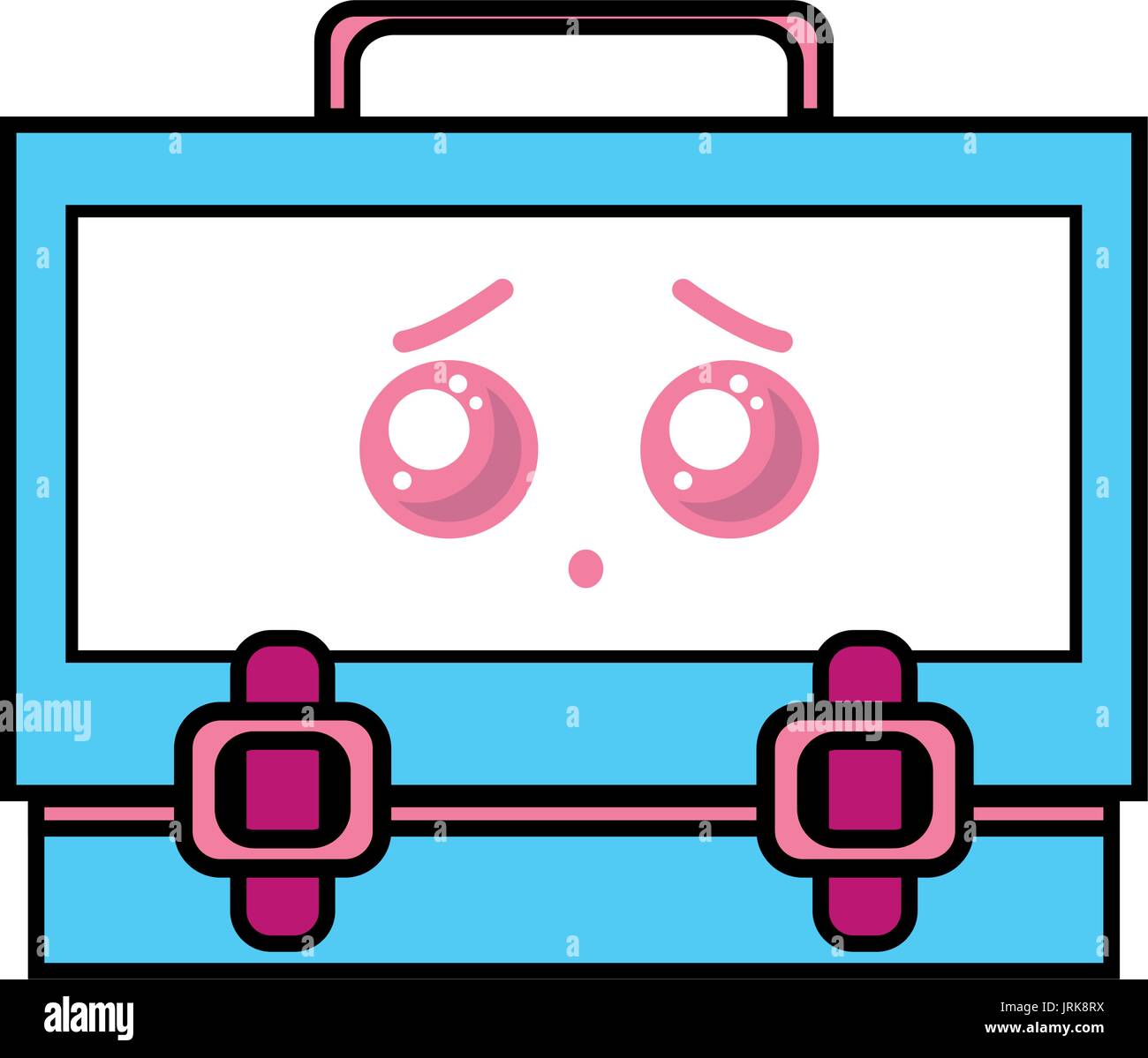 kawaii cute sad suitcase design Stock Vector Image & Art - Alamy