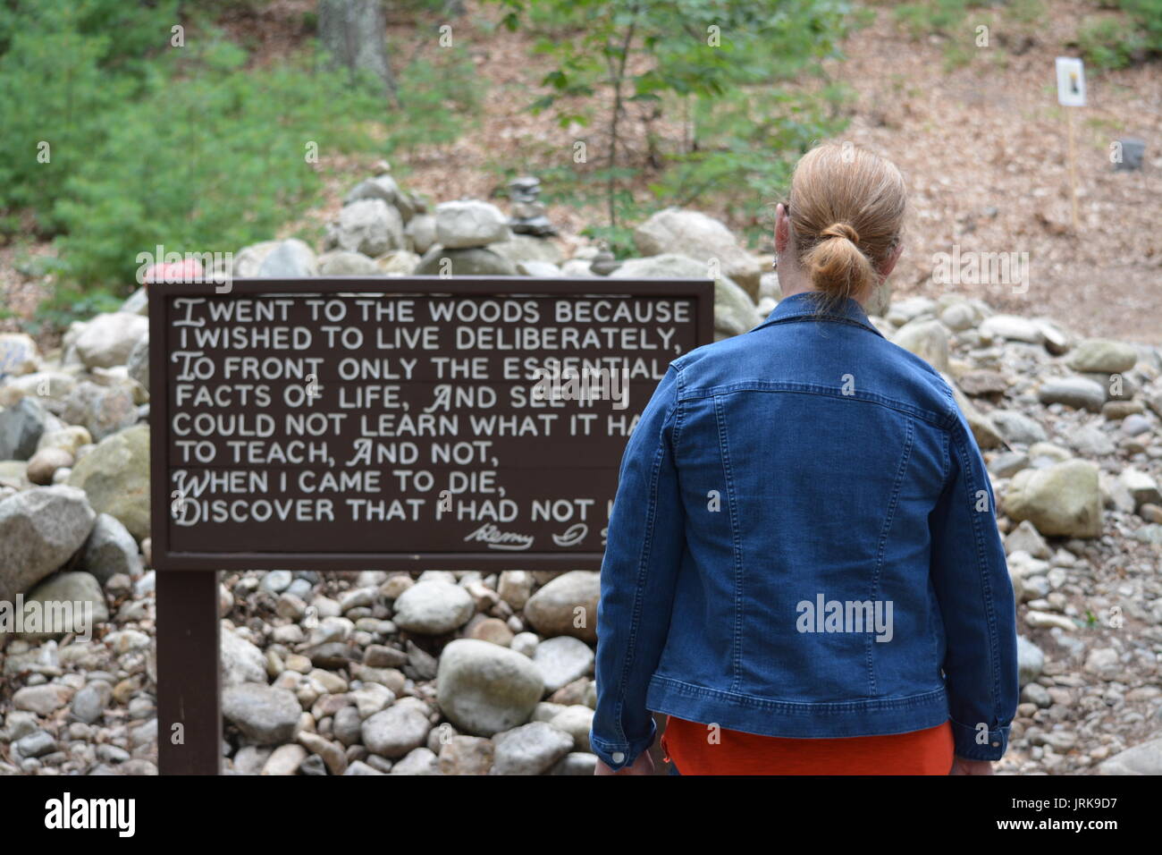 Transcendentalist Henry David Thoreau's Walden Pond and Cabin site in ...