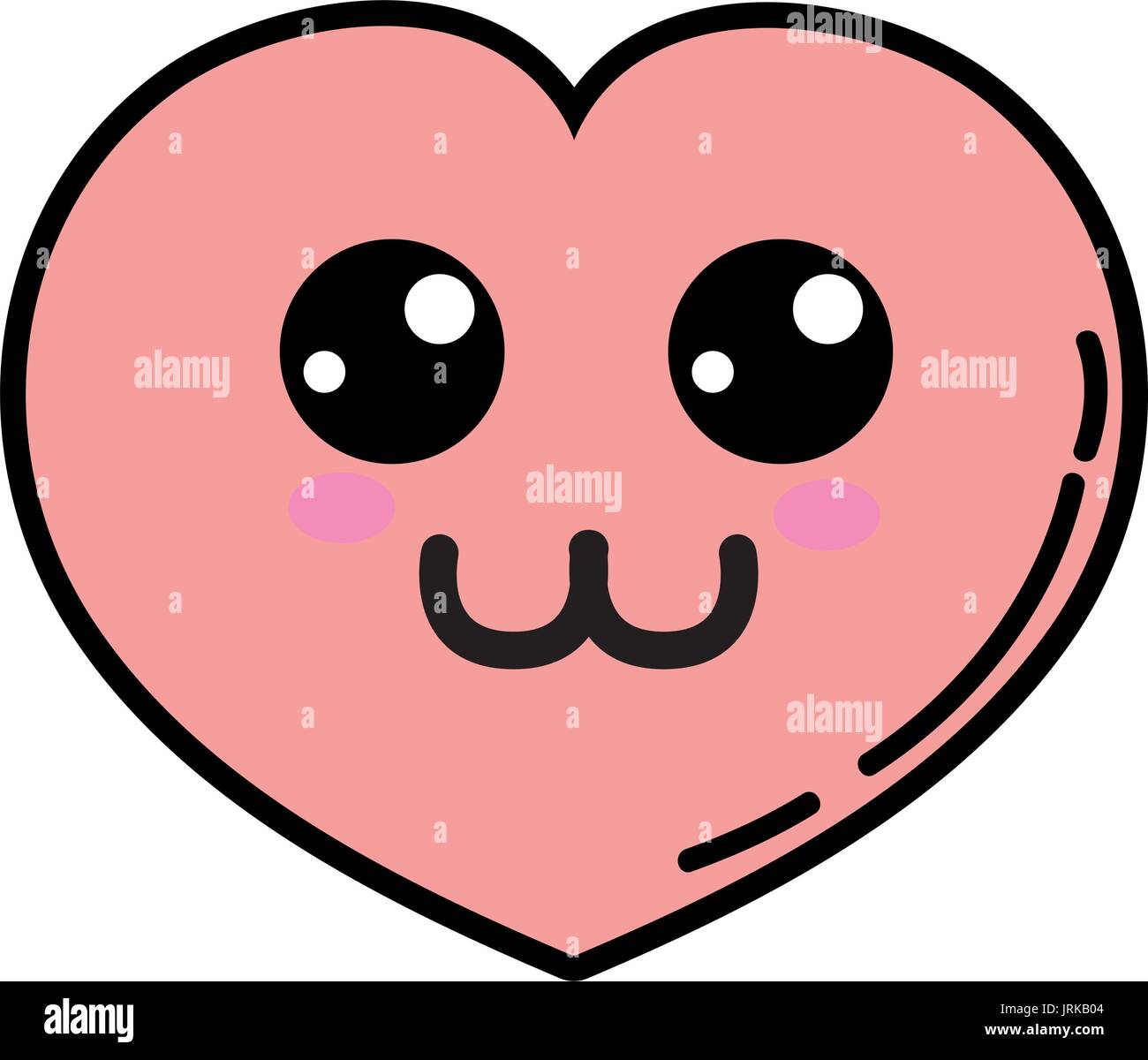 kawaii cute happy heart love Stock Vector Image & Art - Alamy