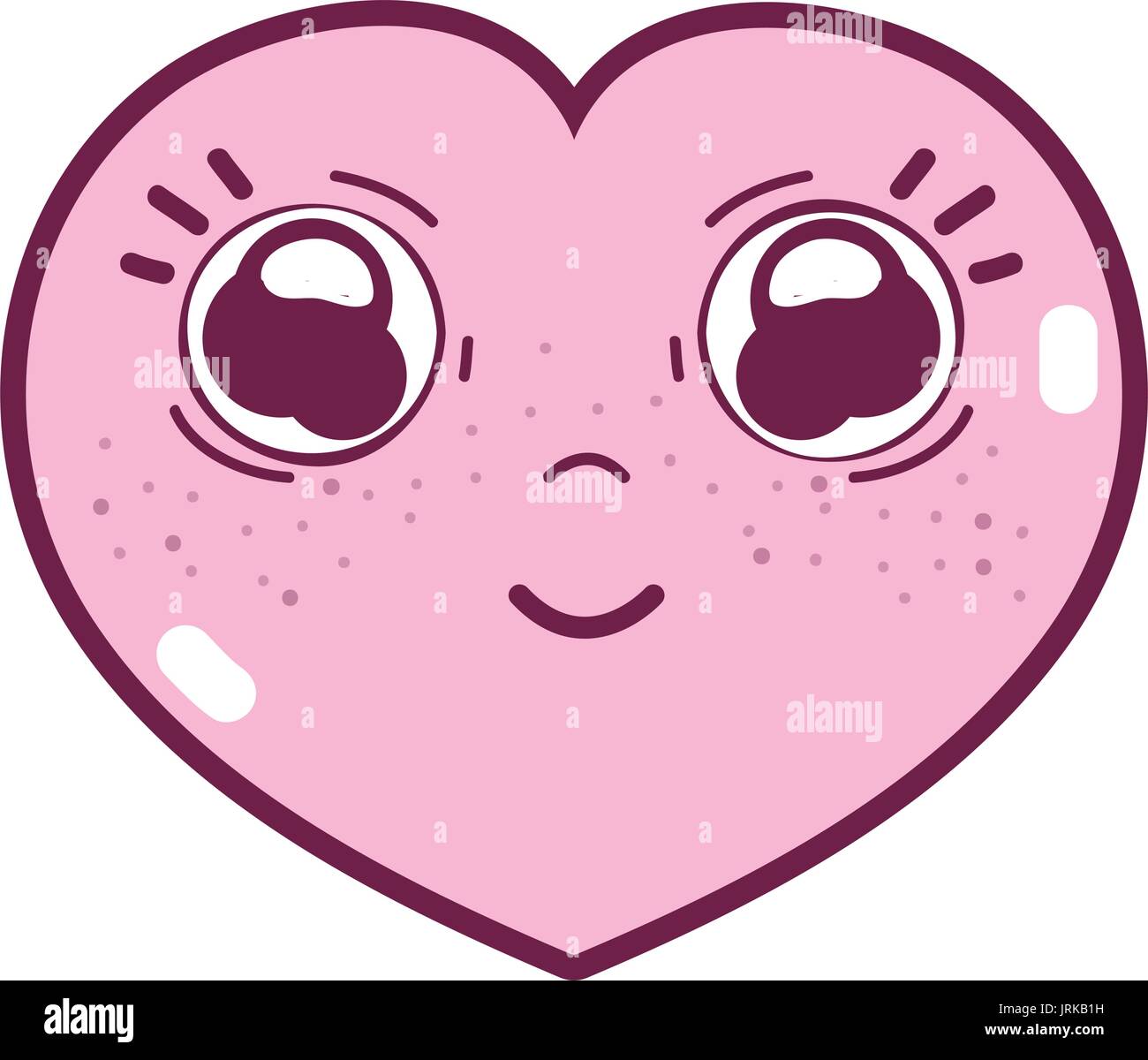 kawaii cute happy heart love Stock Vector Image & Art - Alamy