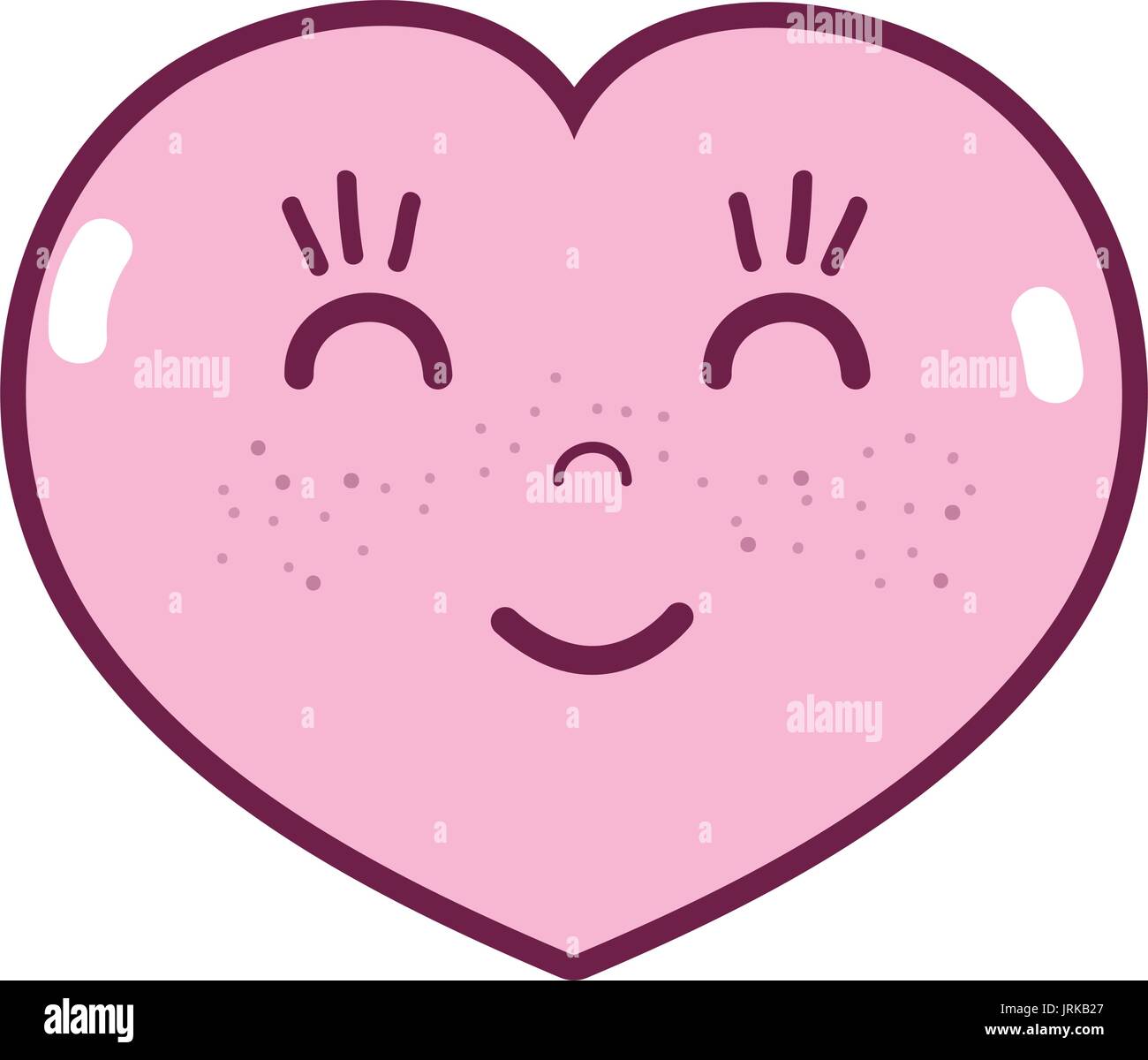 kawaii cute happy heart love Stock Vector Image & Art - Alamy