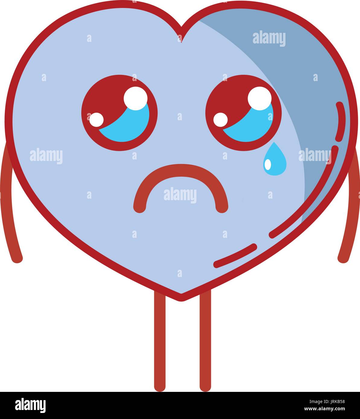 kawaii cute crying heart love Stock Vector Image & Art - Alamy