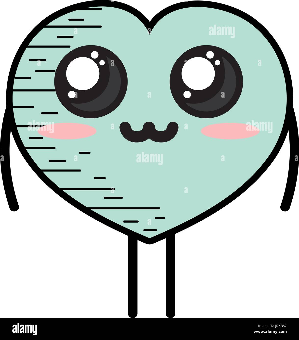 kawaii cute tender heart love Stock Vector Image & Art - Alamy