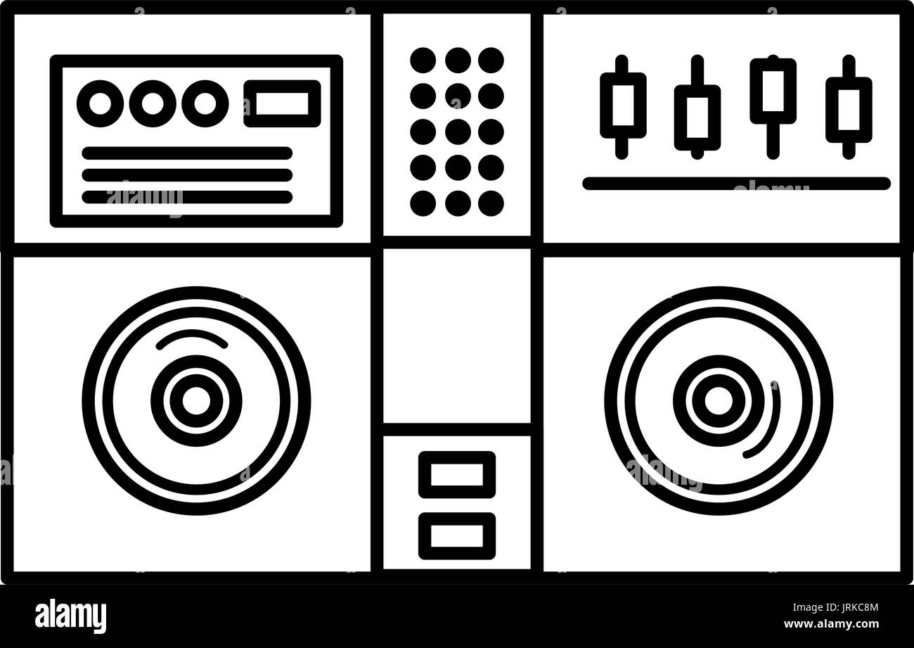 line stereo to play and listen to music Stock Vector Image & Art - Alamy