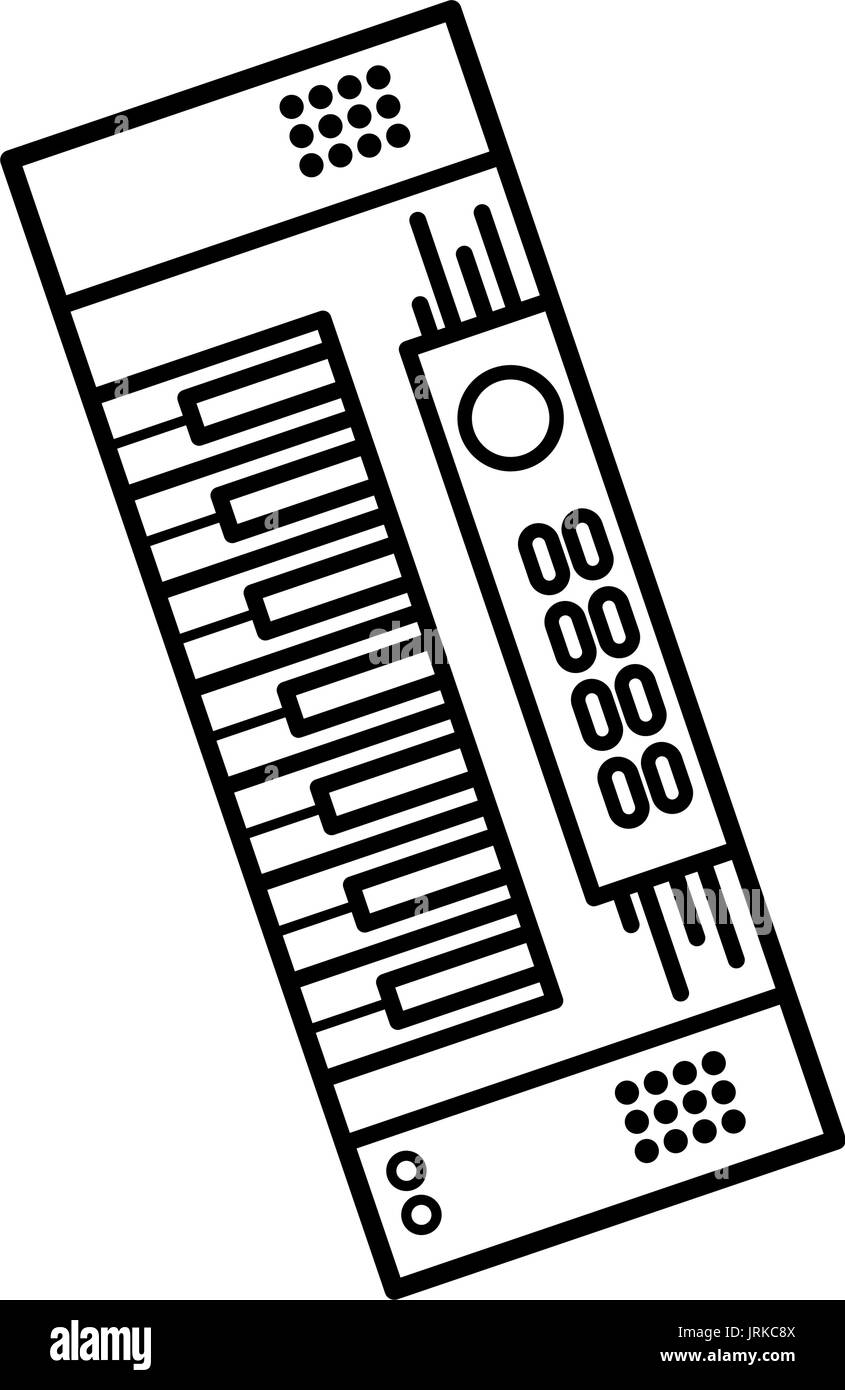 line piano music instrument to melody harmony Stock Vector Image & Art ...